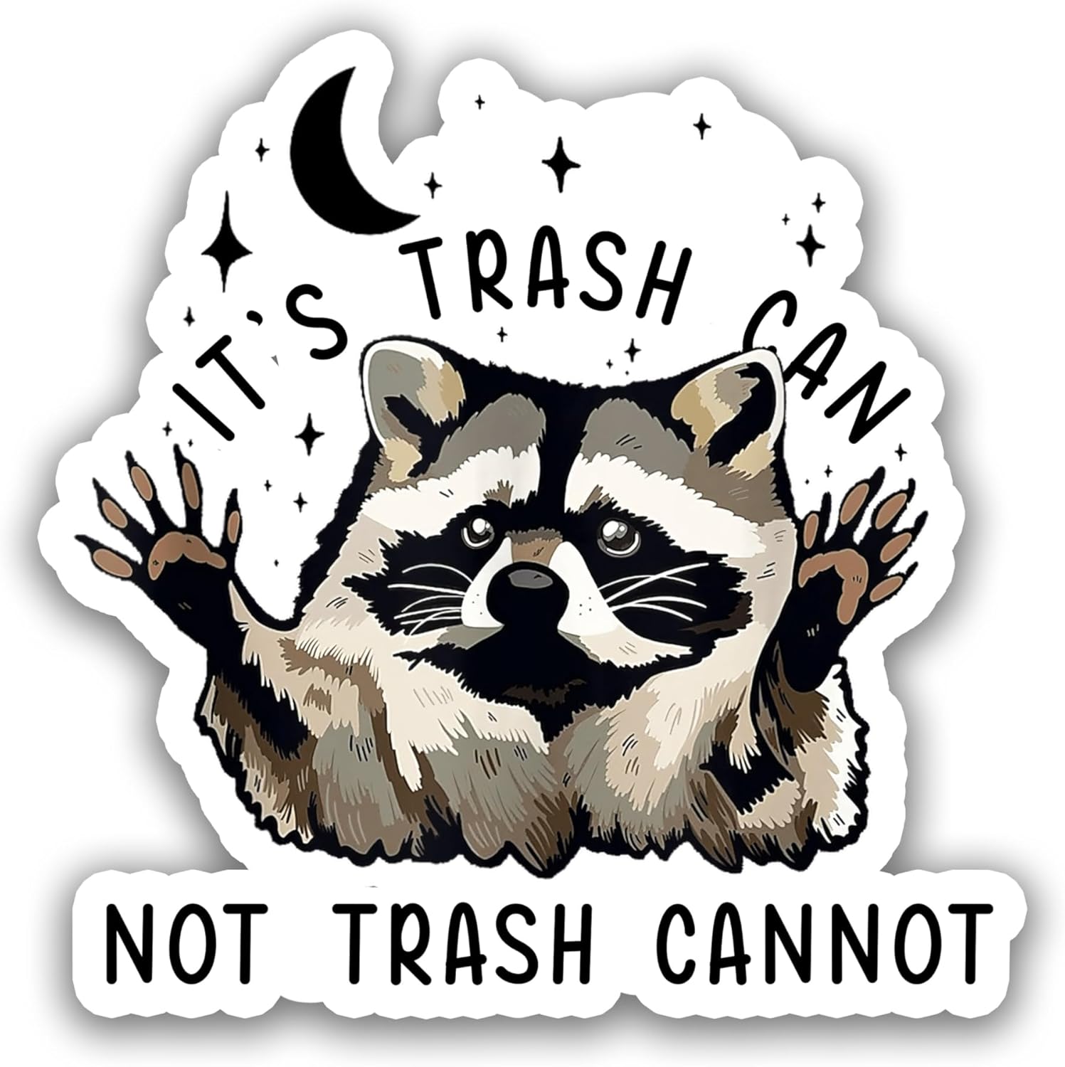 STICKYAME (3pcs) It's Trash Can Not Trash Cannot Sticker, Screaming ...