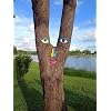 Amazon.com : Cute Tree Faces Decor Outdoor, Handmade by Artist, Garden ...