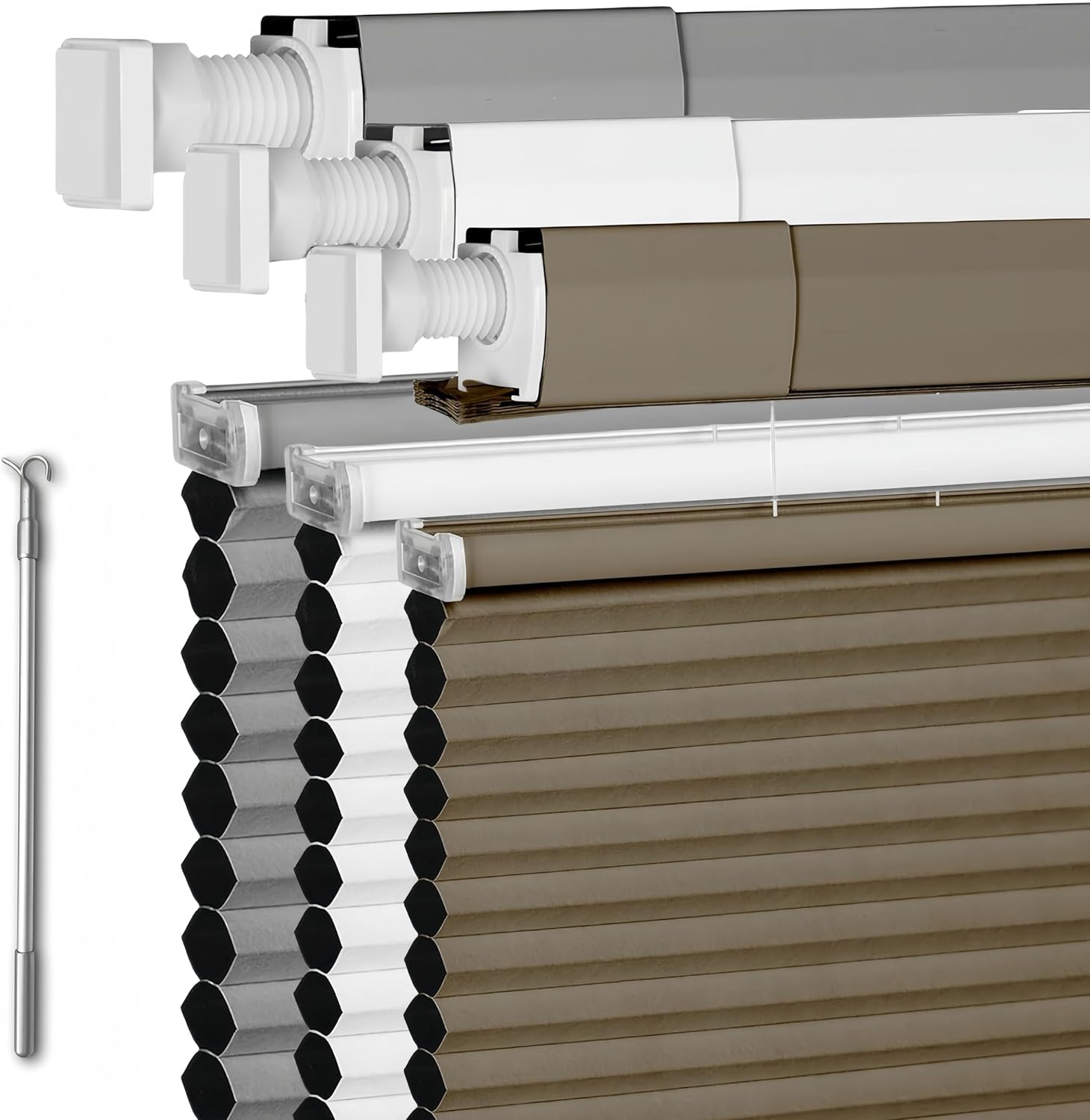 Amazon.com: SENXIEN Cordless No Drill No Tools Top Down Bottom Up ...