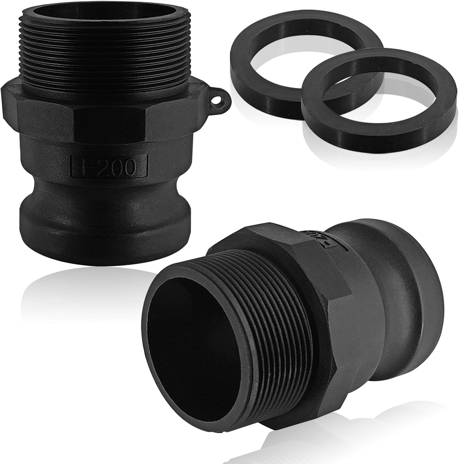 Amazon.com: 2 Pack Polypropylene Cam lock Fittings, 2" Type F Poly ...