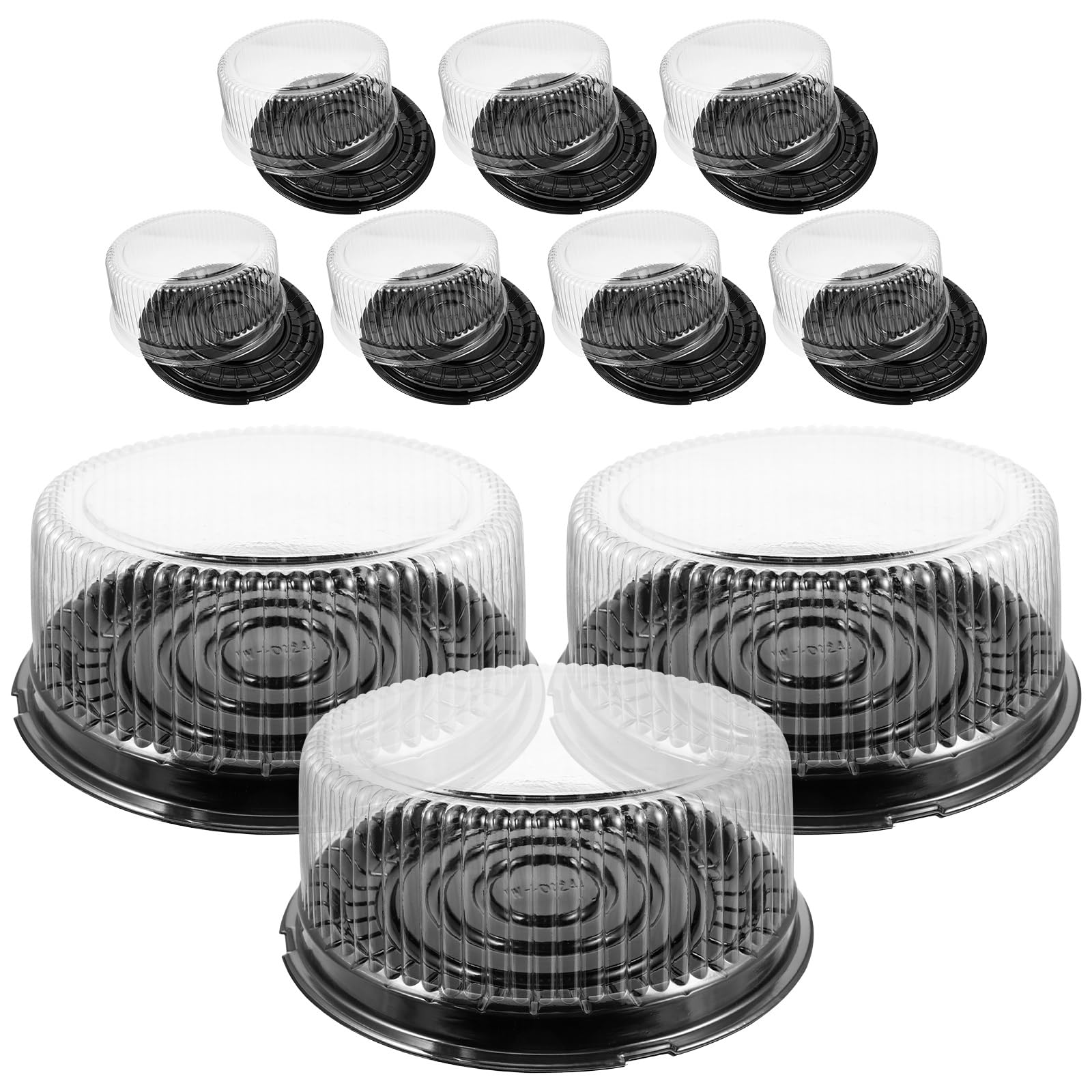 Amazon.com: Angoily 10Pcs 8 Inch Plastic Cake Container with Clear Dome ...
