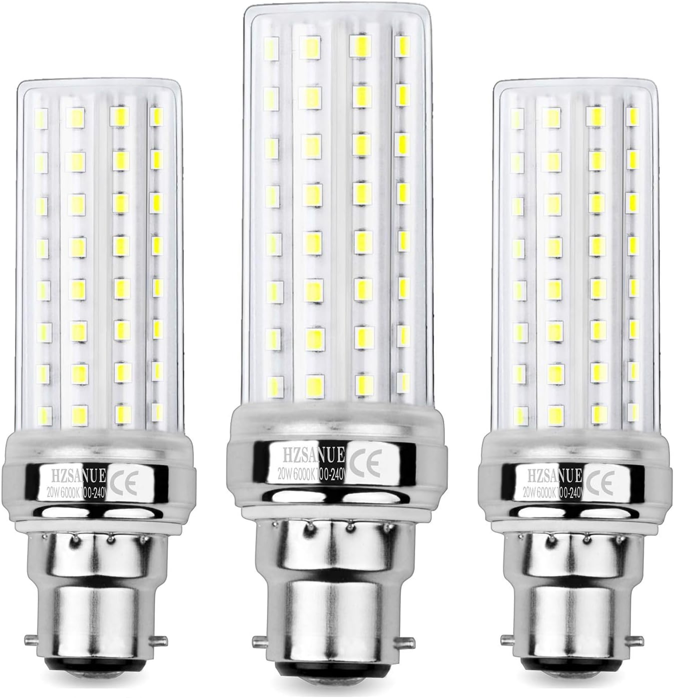 HZSANUE LED Corn Bulbs 20W, 150W Incandescent Bulbs Equivalent, 2300Lm ...