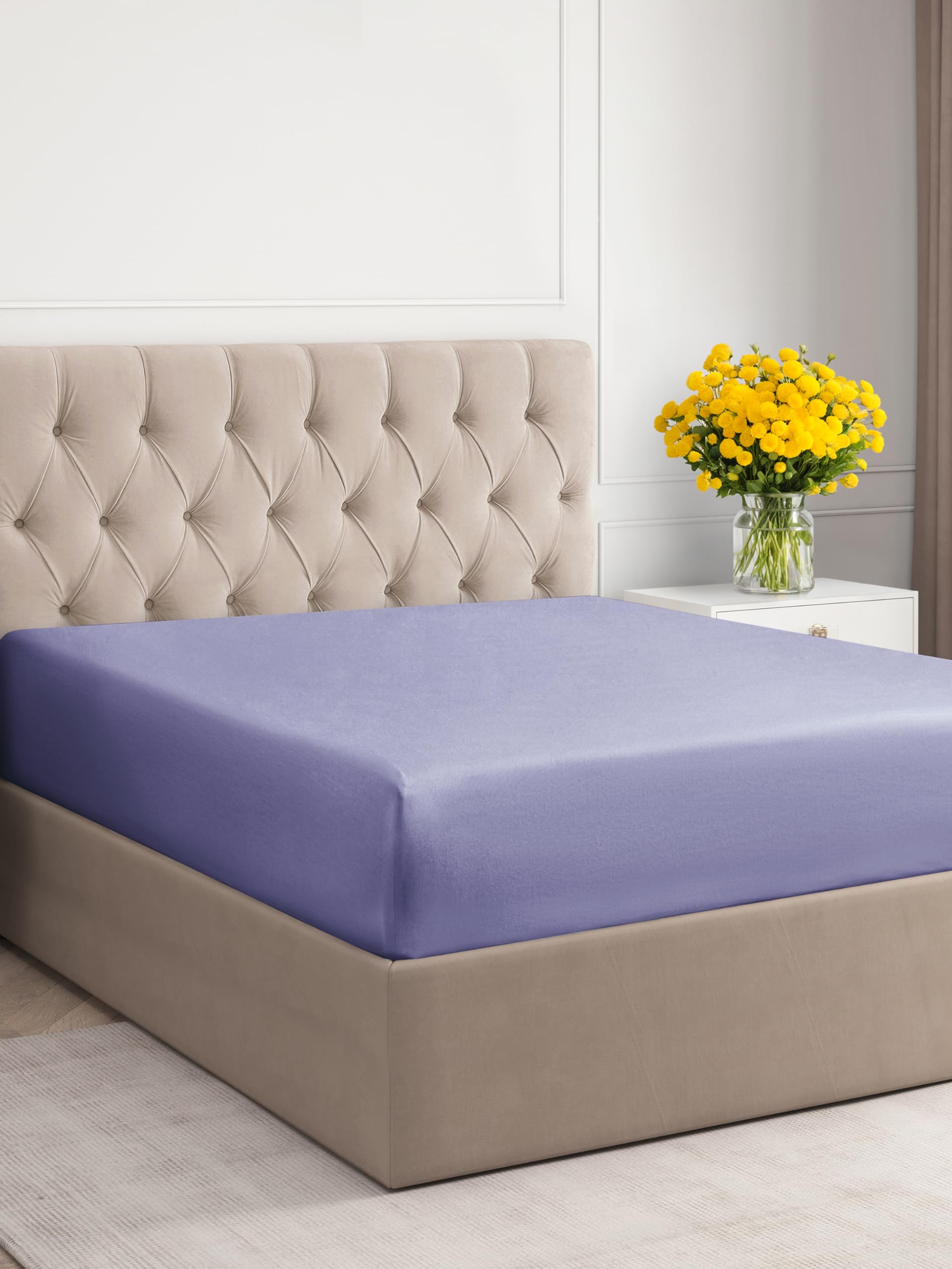 Amazon.com: Full Size Fitted Bed Sheet - Hotel Luxury Single Fitted ...