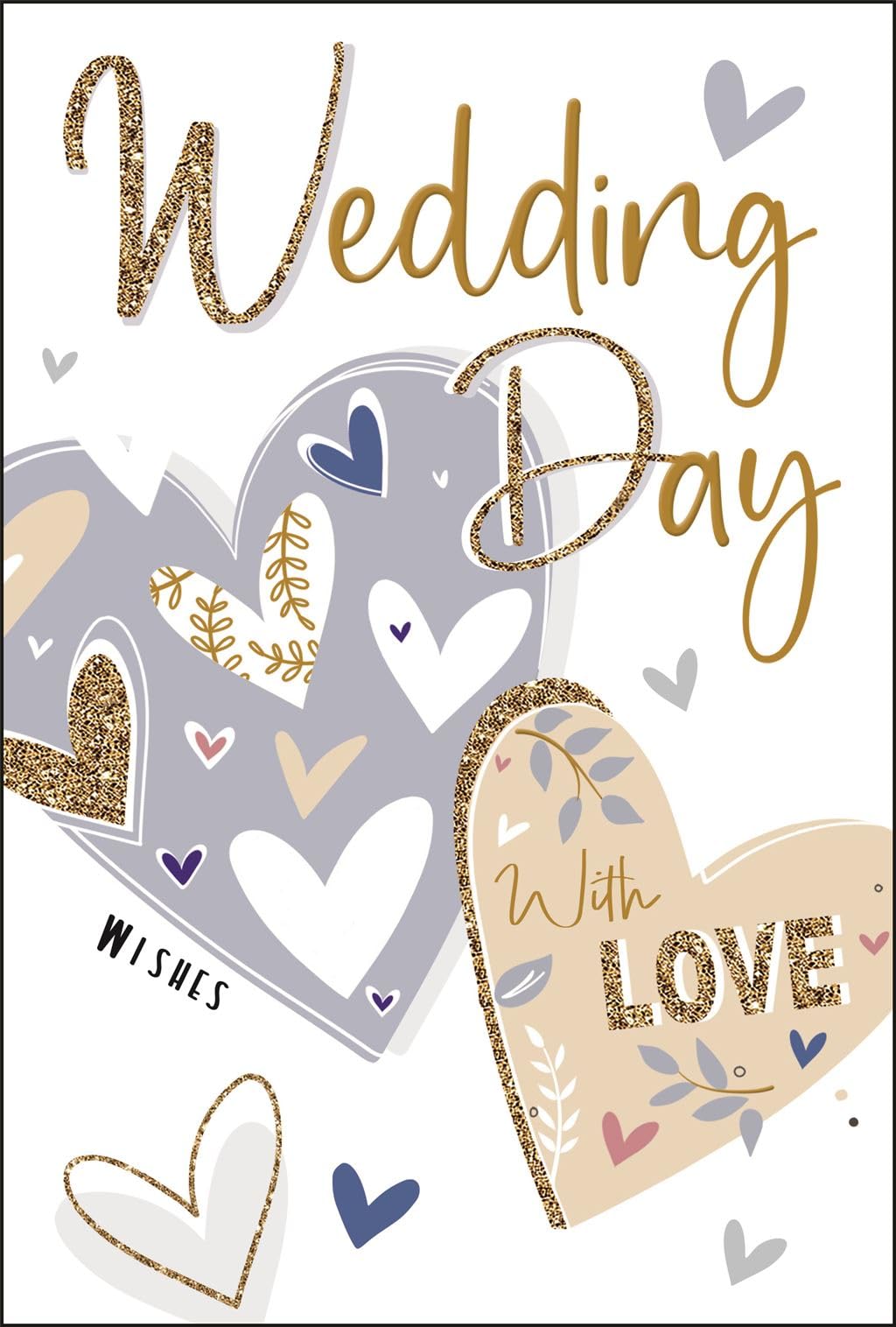 Jonny Javelin Wedding Day Congratulations Card - Love Hearts with a ...