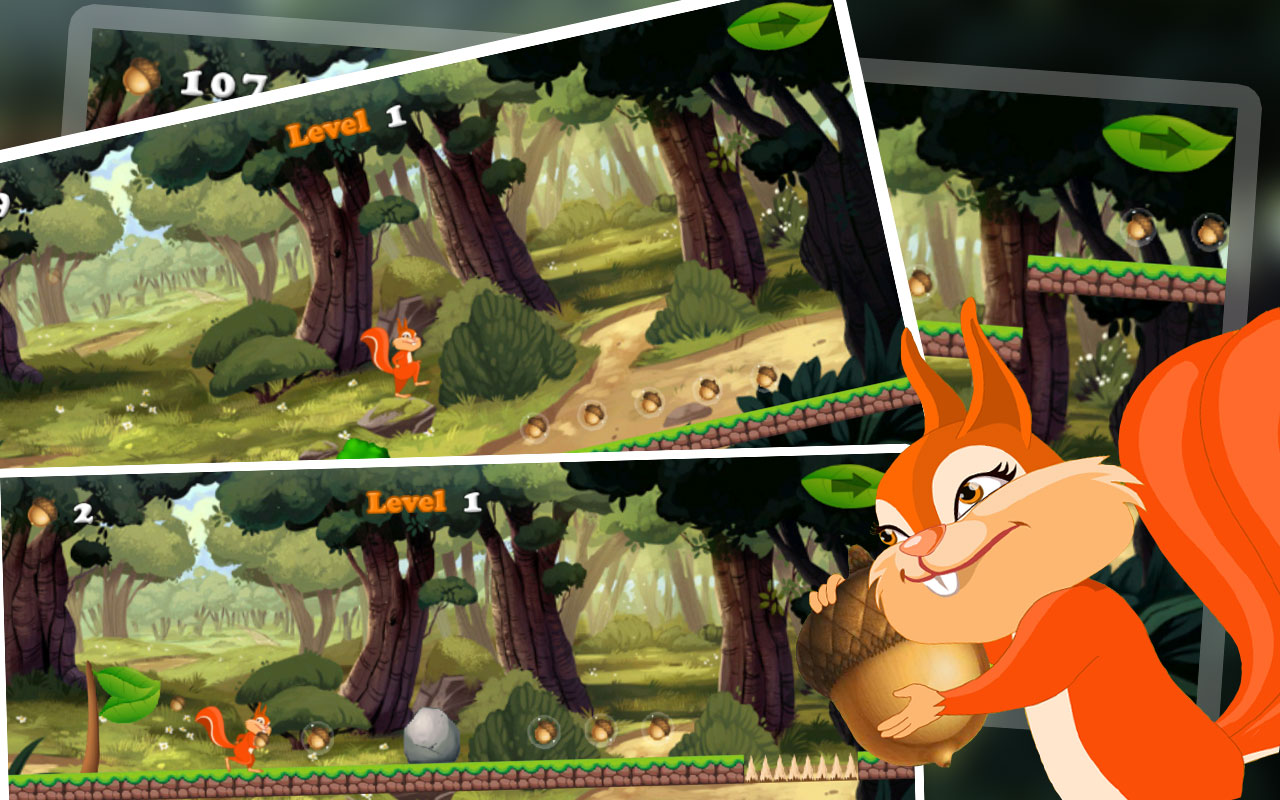 Happy Jungle Squirrel Nuts Dash Adventure Game - App on Amazon Appstore