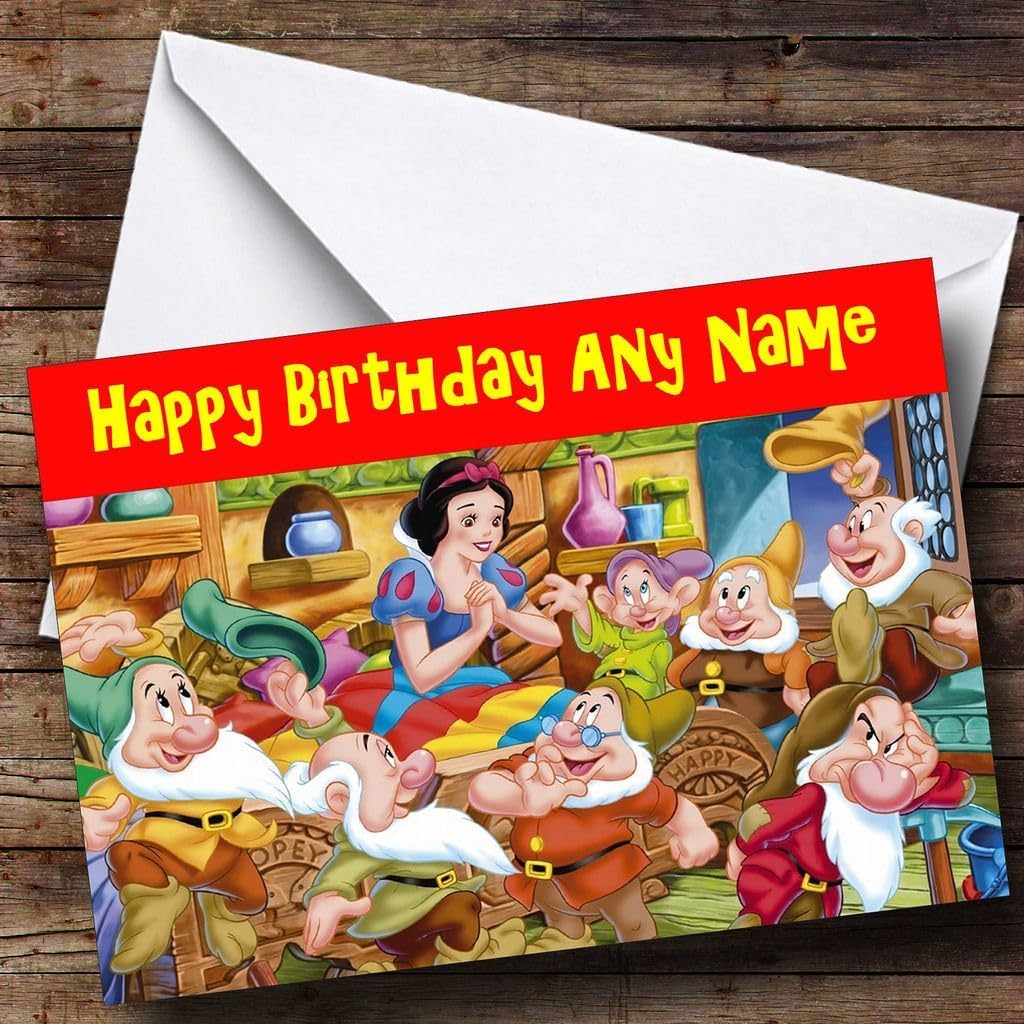 Personalised Snow White Birthday Card | Personalised Card | Greetings ...