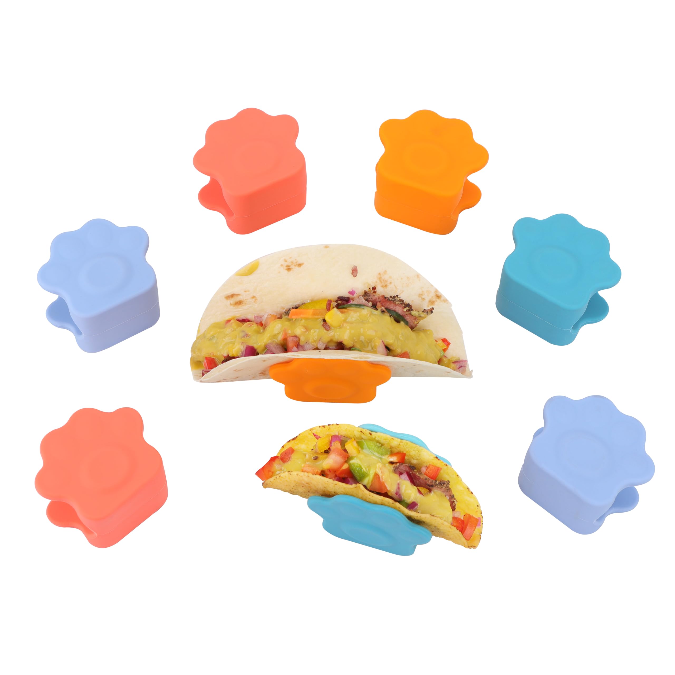 Amazon.com: Purekra Silicone Taco Holders Stands Set of 8, Cat Paw ...