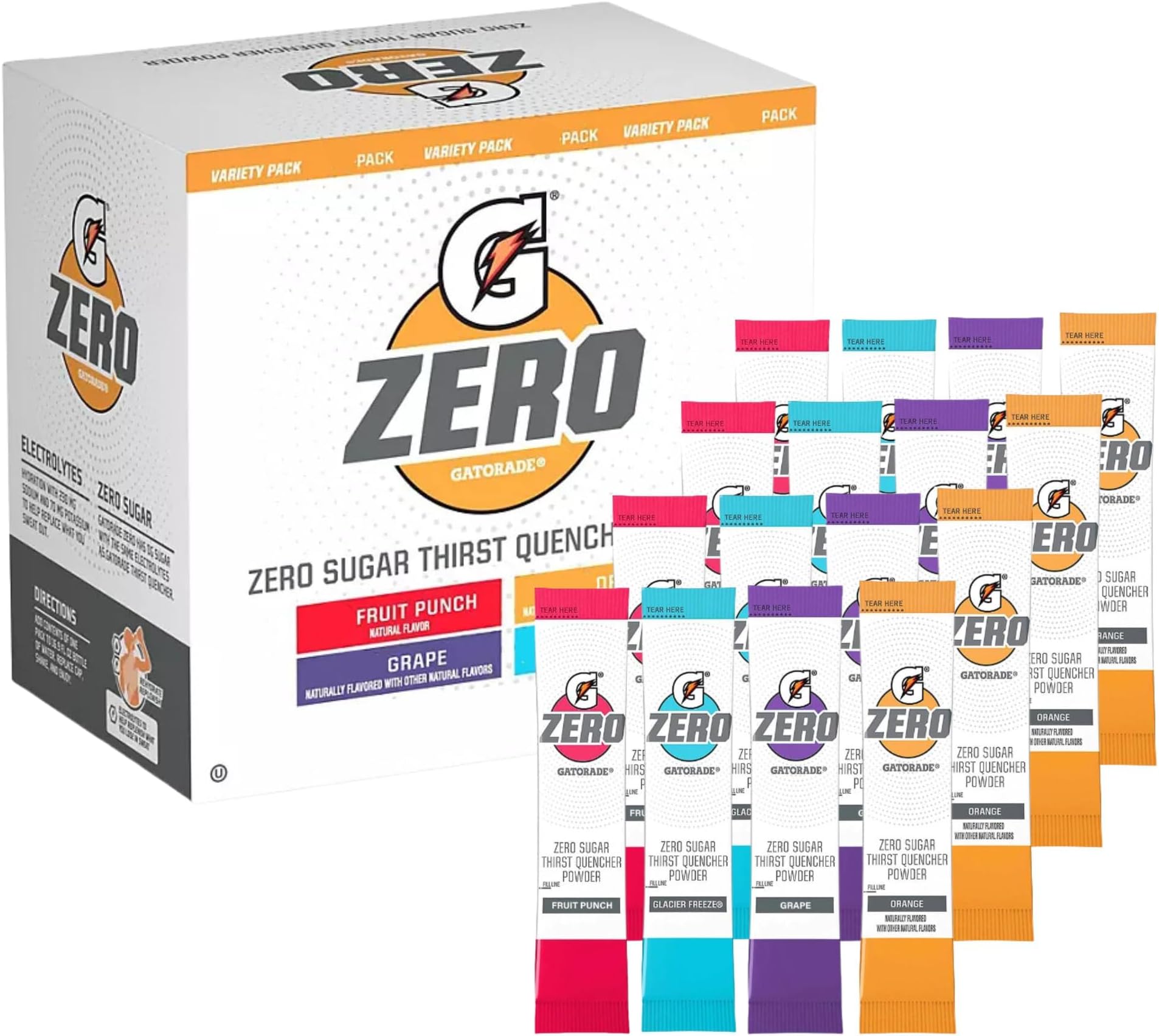 Amazon.com : Gatorade G Zero Powder Variety Pack - 40 count - Gatorade ...