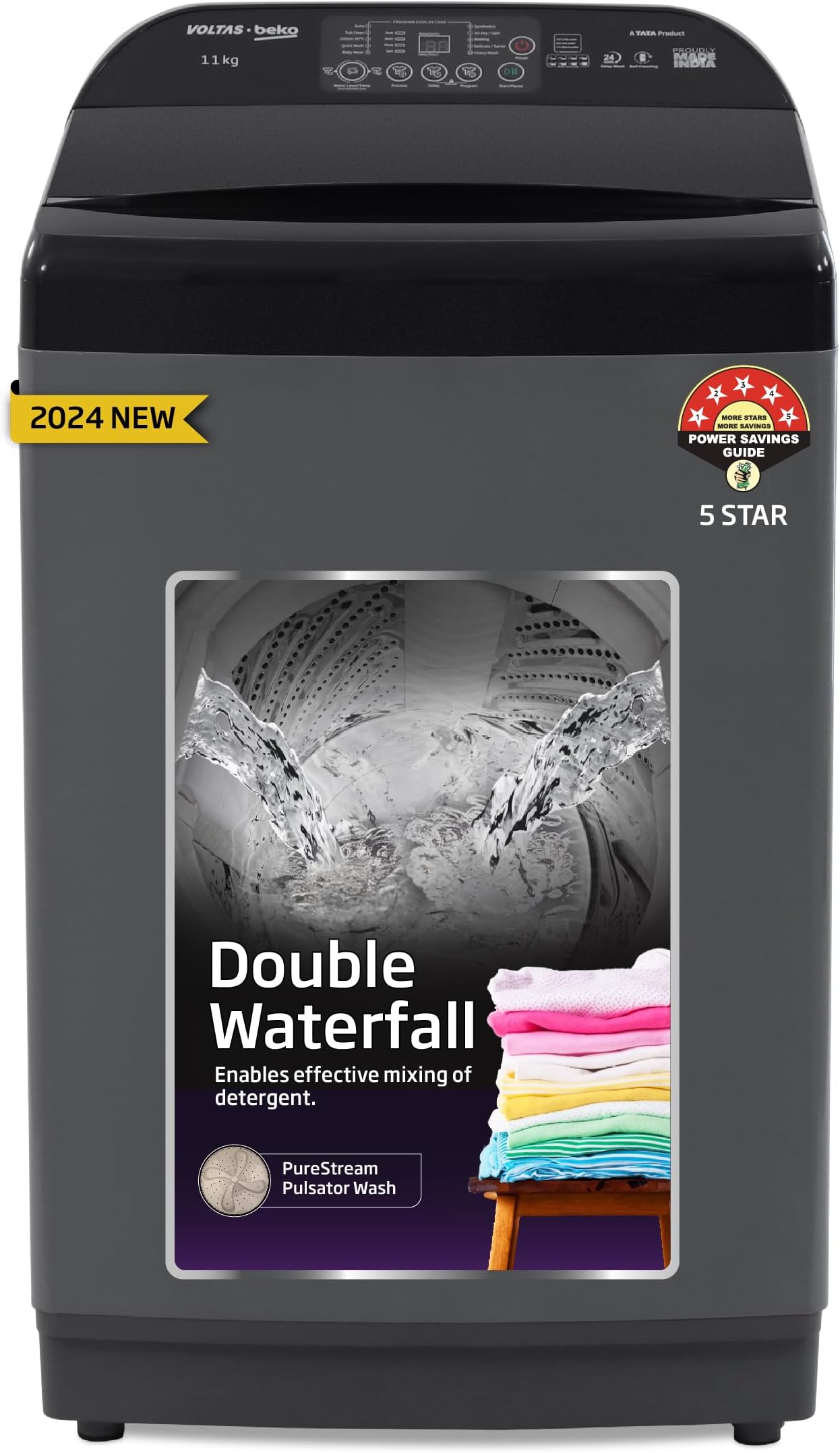 Voltas Beko, A Tata Product 11 Kg 5 Star Fully-Automatic Top Loading ...