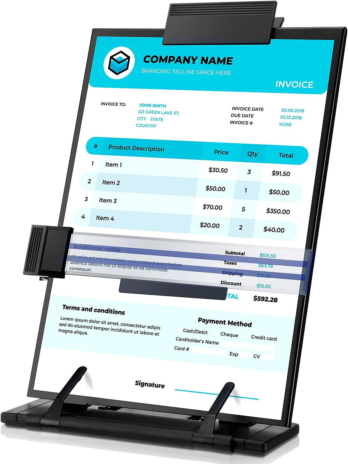 Amazon.com : Fulmoon Desktop Document Book Holder with 7 Adjustable ...