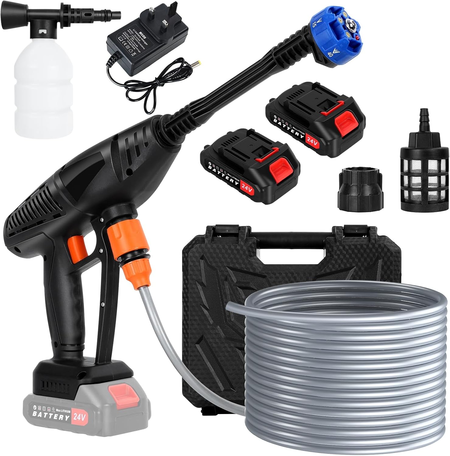 qofezuey Pressure Washer, Electric Power Washer, Battery Powered ...
