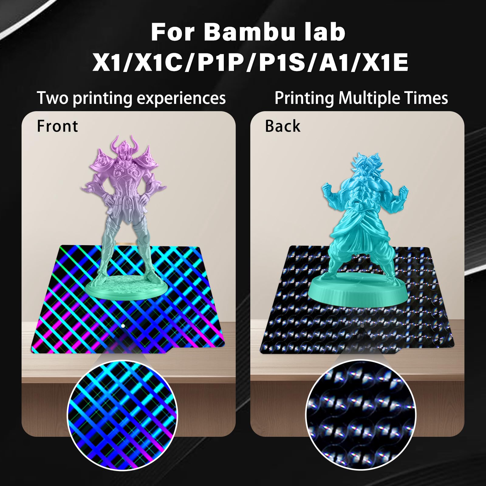 Snapklik.com : Wefuit Upgraded H1H Build Plate For Bambu Lab X1C/X1/X1E ...