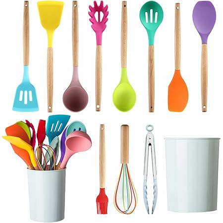 Amazon.com: 11 Pcs Kithcen Utensils Set Cooking Utensils Set, Colorful ...
