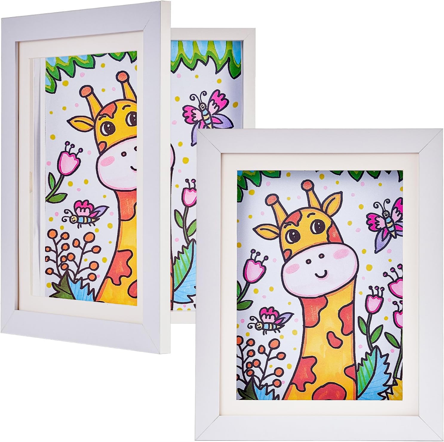 Amazon.com - GMOND 2 pack Kids Art Frames,8.5 by 11 Picture Frame White ...