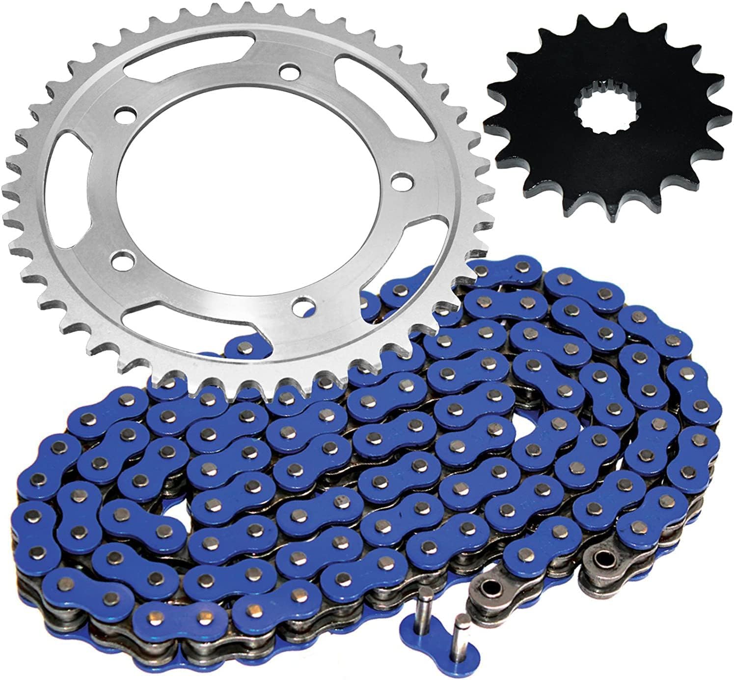 Amazon.com: Caltric Blue O-Ring Drive Chain & Sprockets Kit Compatible ...