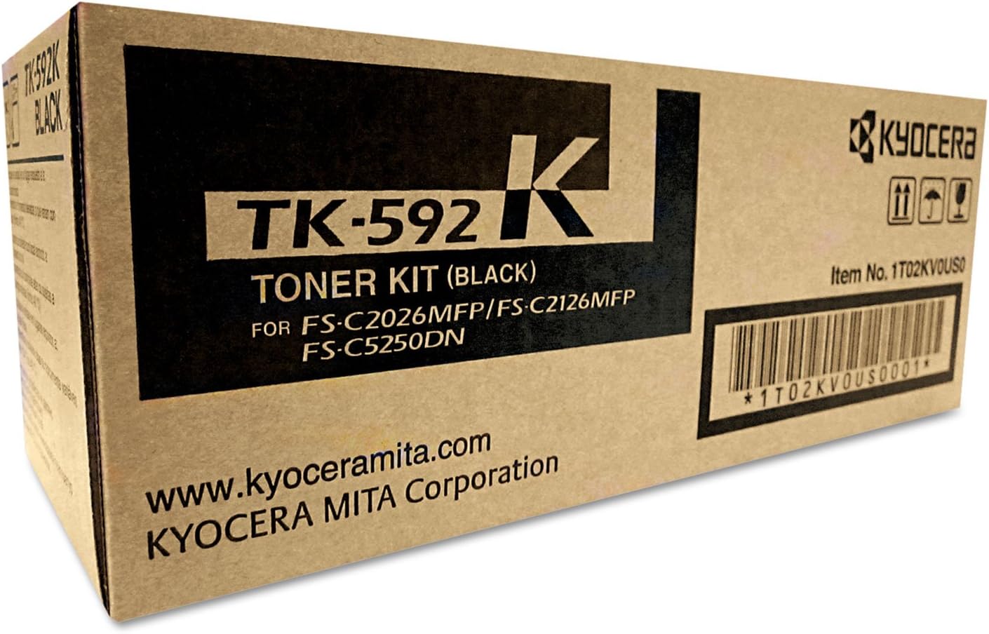 Amazon | Kyocera tk-592 Kブラックトナーの使用でfsc2026mfp fsc2126mfp 7,000ページYield ...