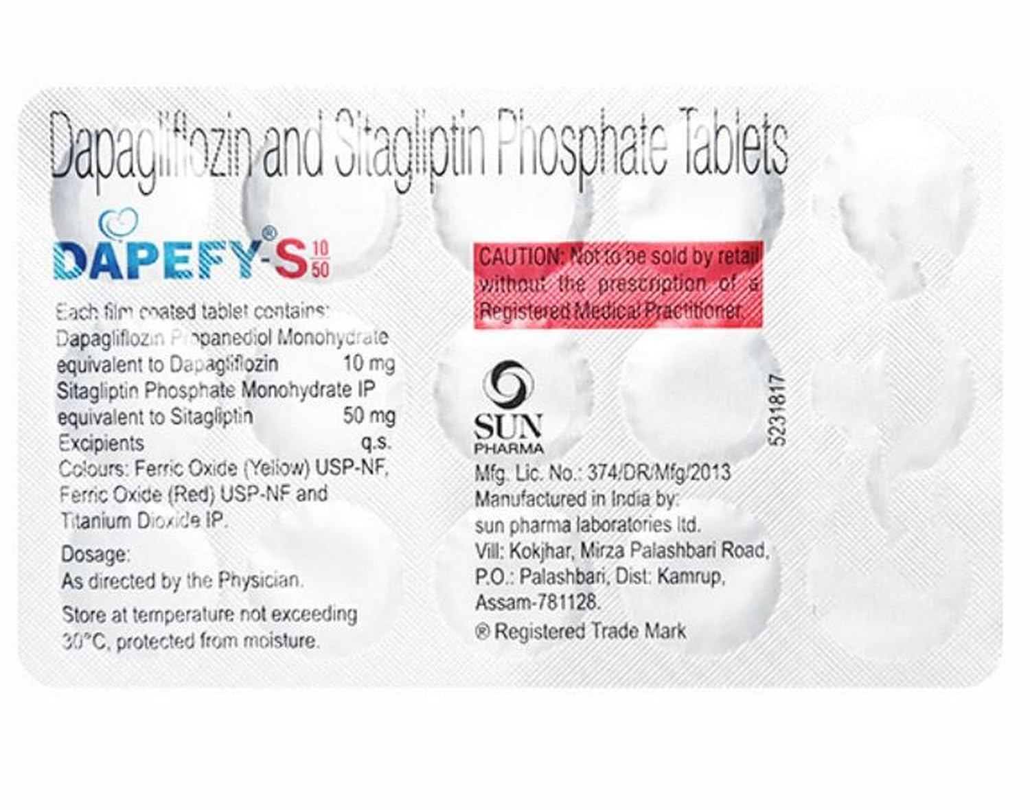 Dapefy-S 10/50 - Strip of 15 Tablets : Amazon.in: Health & Personal Care