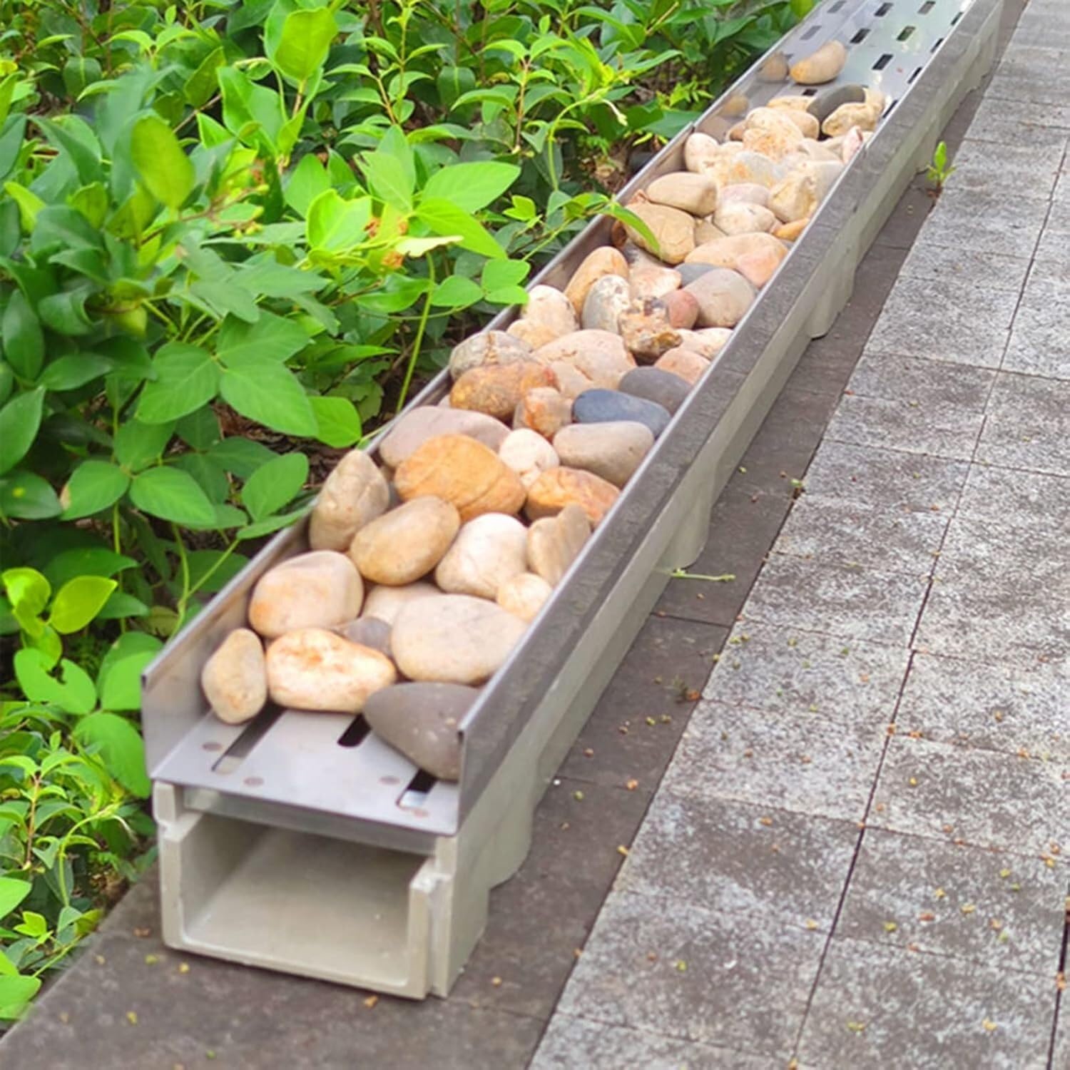 Amazon.com: USAMZLUL Trench Drain Driveway Gutter System for Outdoor ...