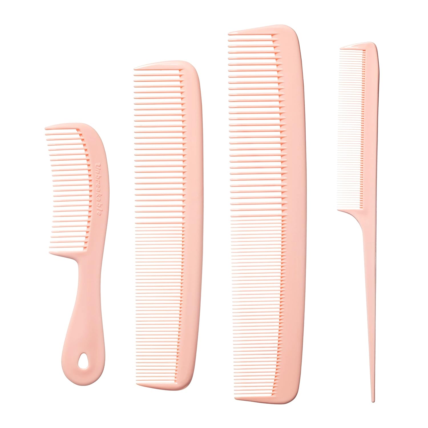 Amazon.com : Mars Wellness 4 Piece Professional Comb Set Peach Pastel ...