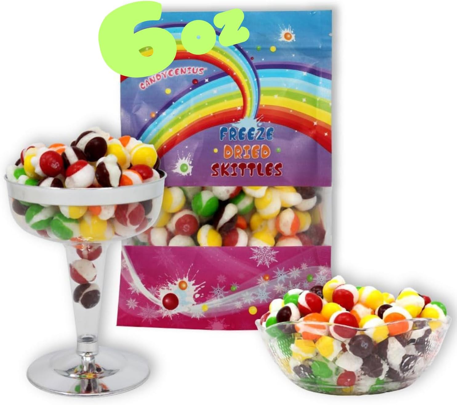 Amazon.com : Freeze Dried Candy - 6oz LARGE pack of CANDYGENIUS cool ...