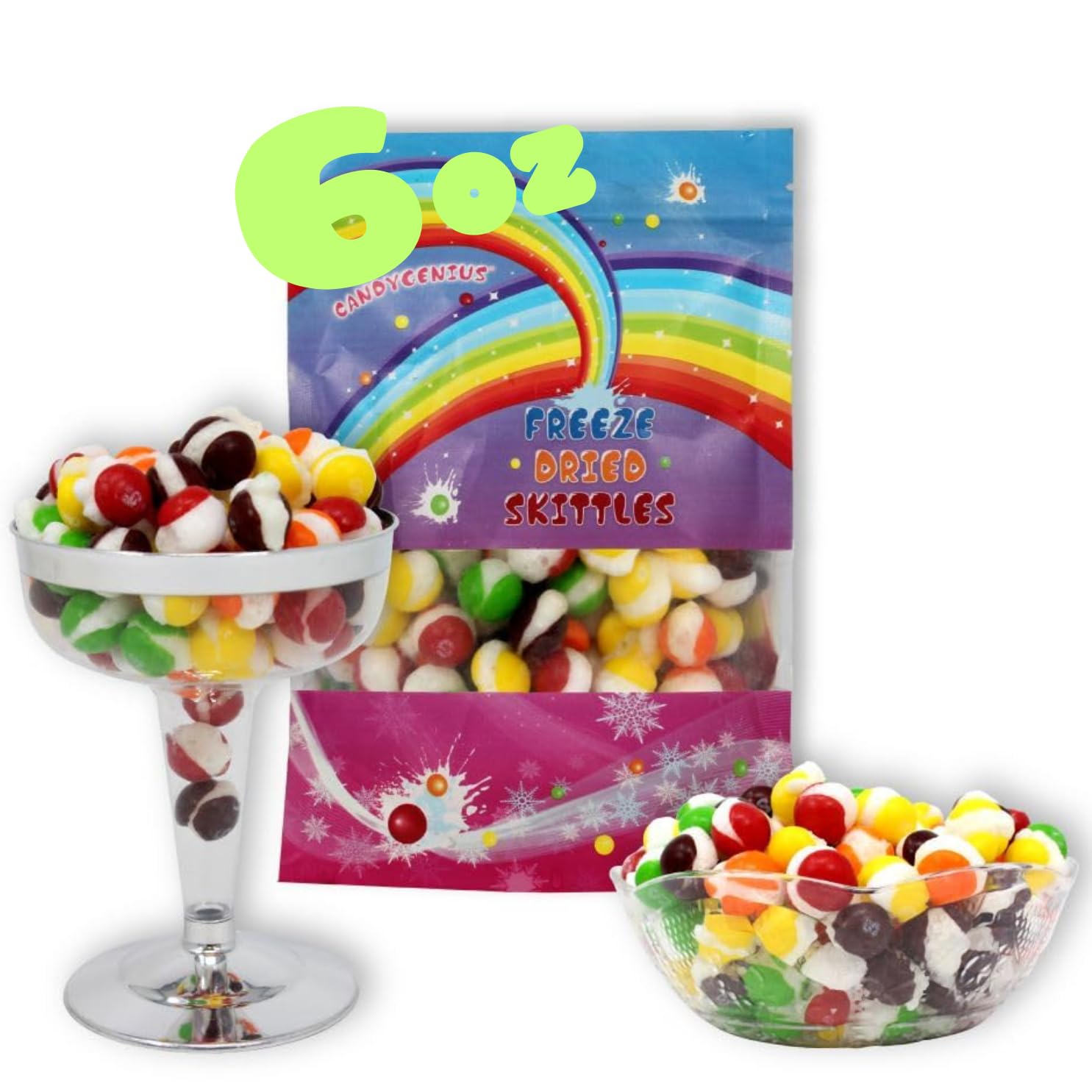 Amazon.com : Freeze Dried Candy - 6oz LARGE pack of CANDYGENIUS cool ...