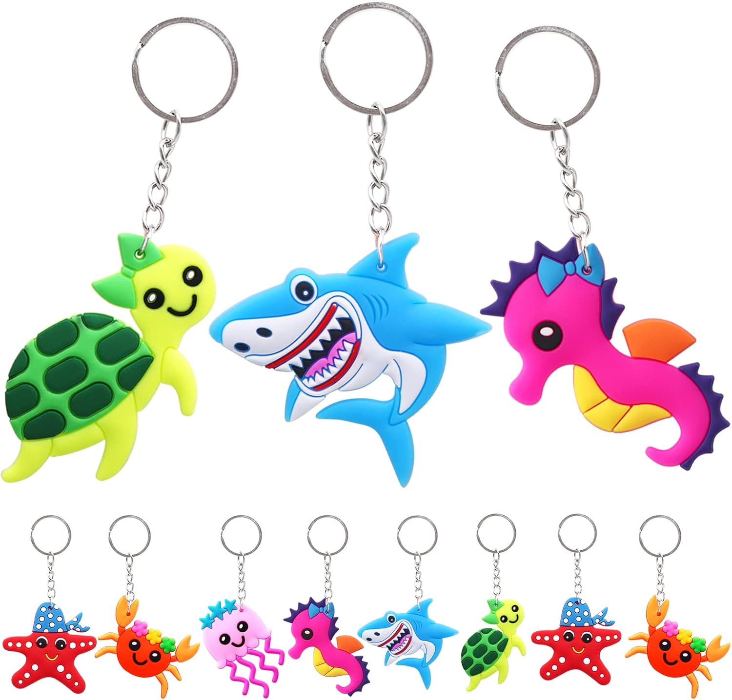 Amazon.com: 24 Packs Sea Animals Keychains - Ocean Animals Keychains ...