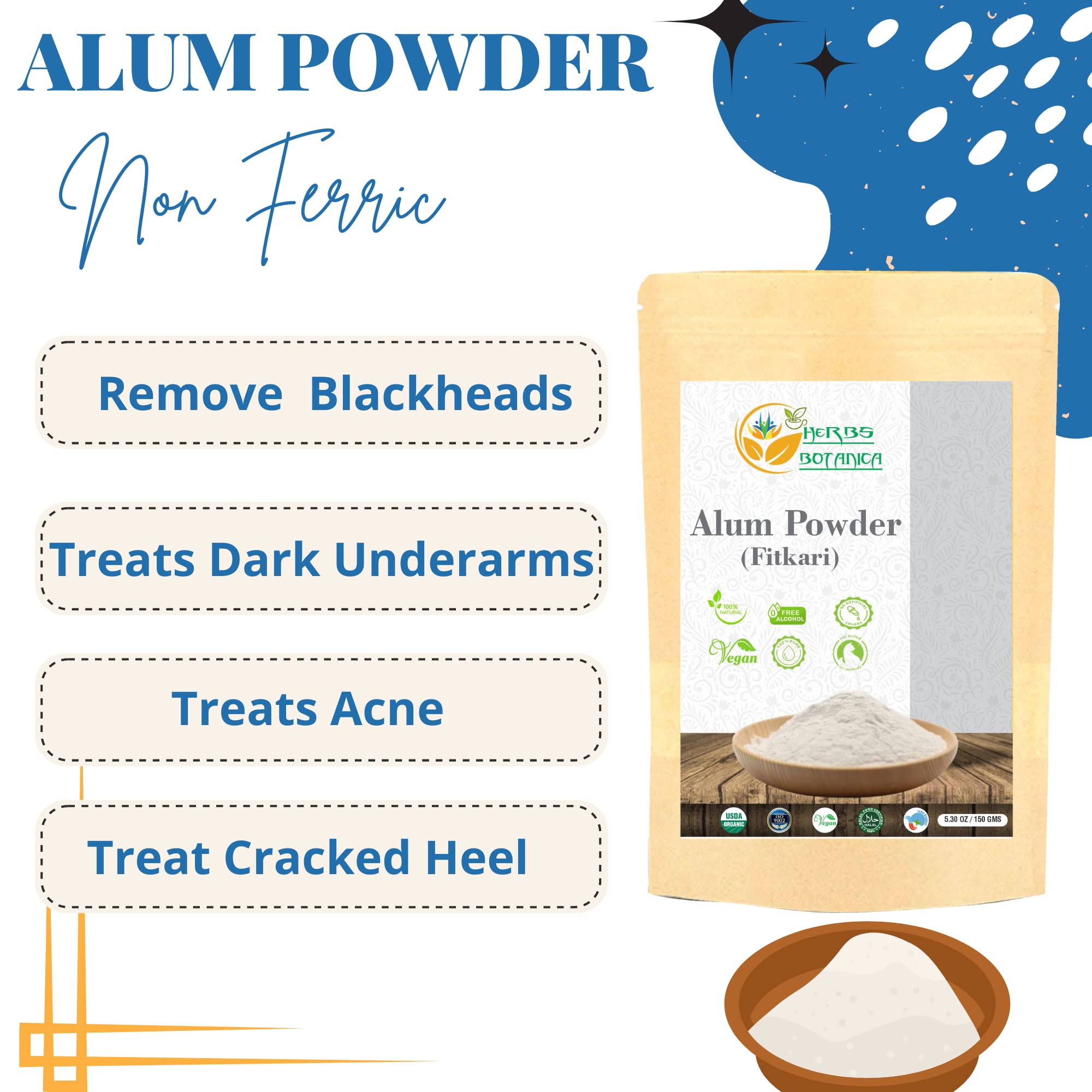 Snapklik.com : Herbs Botanica Alum Powder Alumbre Potassium Alum ...
