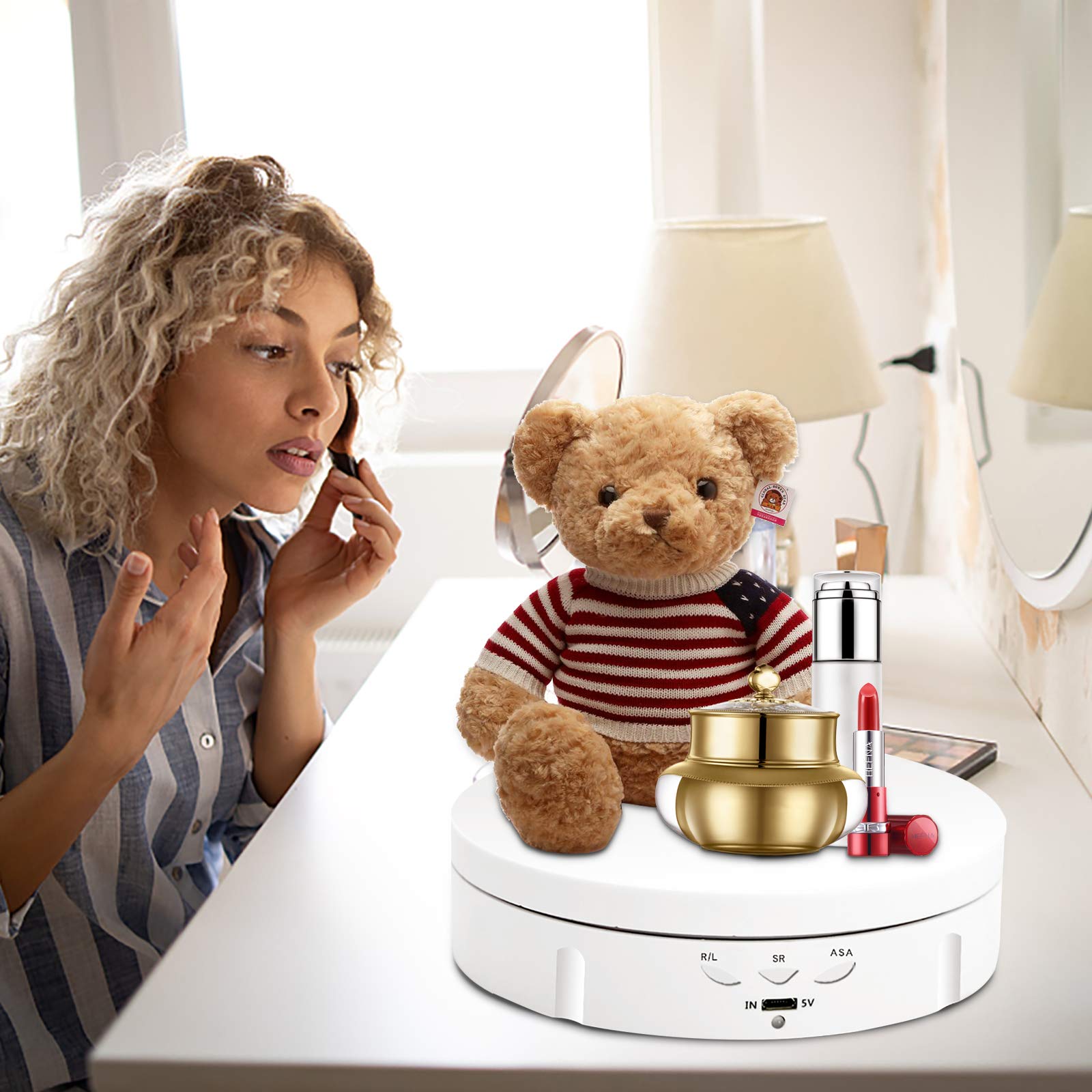 Buy Fun Gift Motorized Rotating Display Stand, 5.7Inch 360 Degree ...