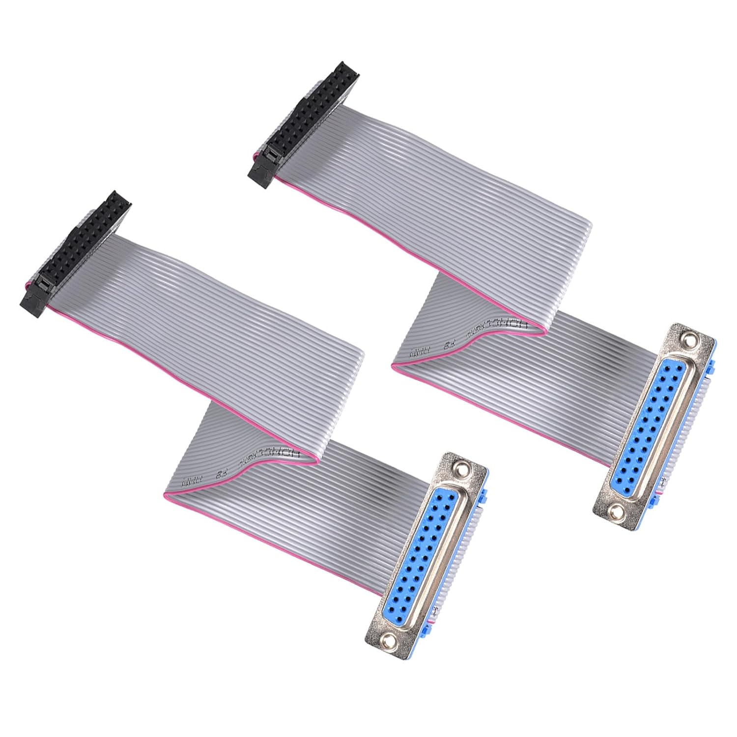 DMiotech 2Pack 26Pin 0.2m Long 2.54mm IDC Wire Flat Ribbon Cable DB25 ...