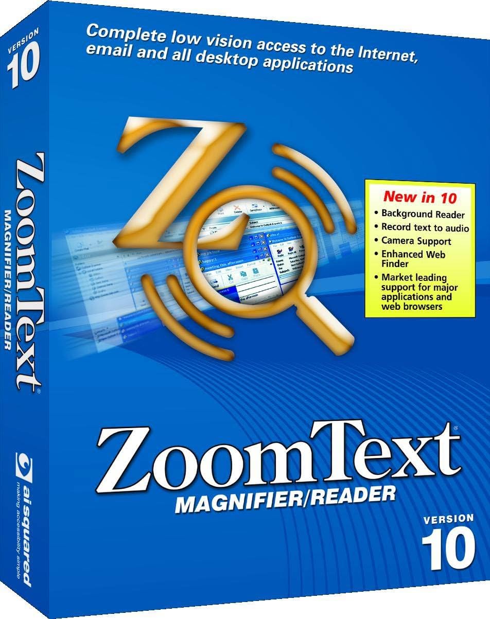 Amazon.com: ZoomText Magnifier / ScreenReader English CD Version 10