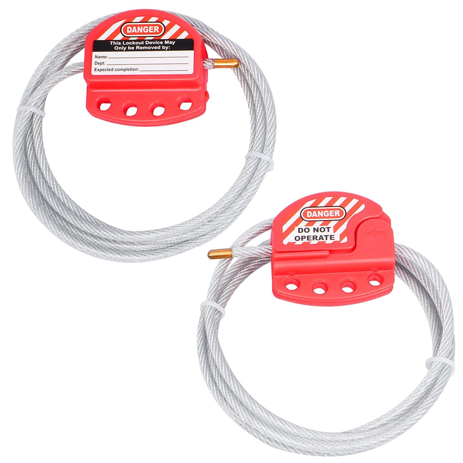 RealPlus Lockout Tagout Cable Lock, 1/4" x 6ft Adjustable Cable Lockout ...
