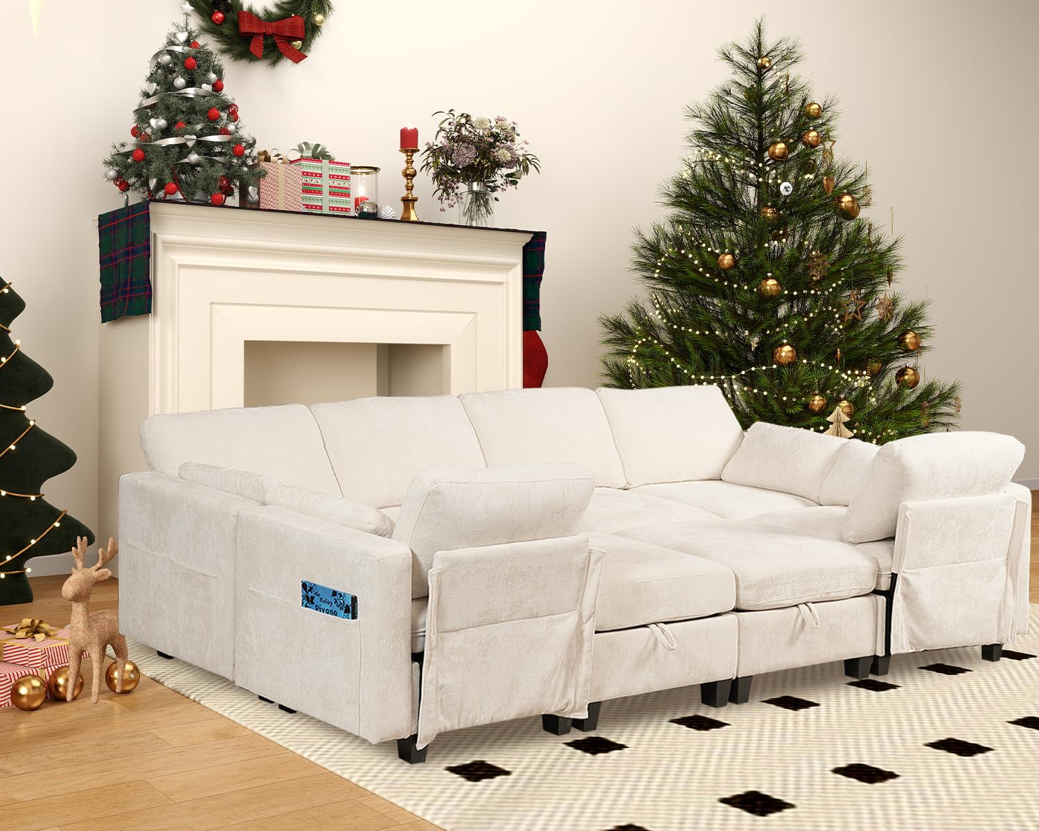Amazon.com: Real Relax Oversized Sleeper Sofa Sectional Sofa Couch ...