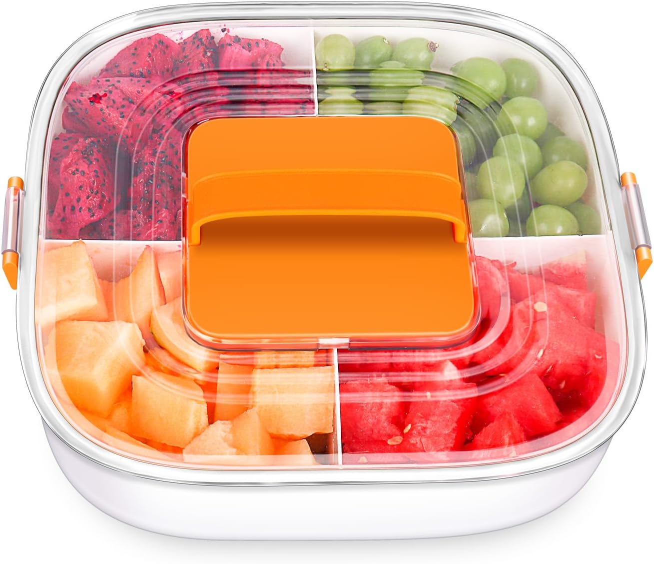 Amazon.com: ALEXPRE Divided Serving Tray with Lid and Handle, Portable ...