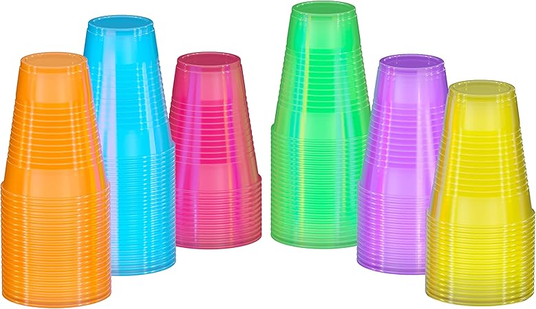 Amazon.com: Exquisite Blacklight Party Glow Cups - 240 Pack 12 Oz ...