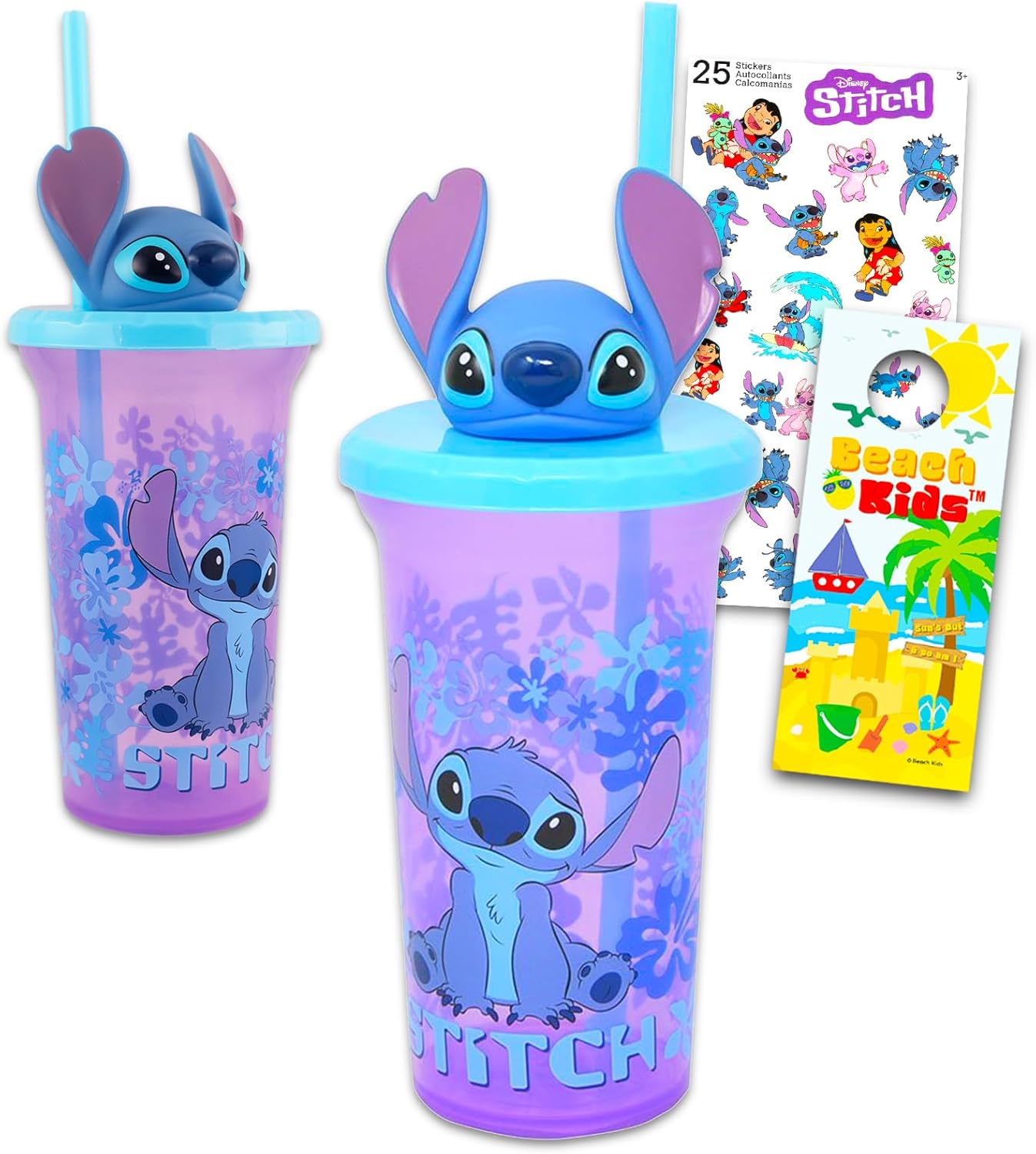 Amazon.com: Lilo and Stitch Water Bottle Set - Disney School Supplies Bundle with Stitch Water ...