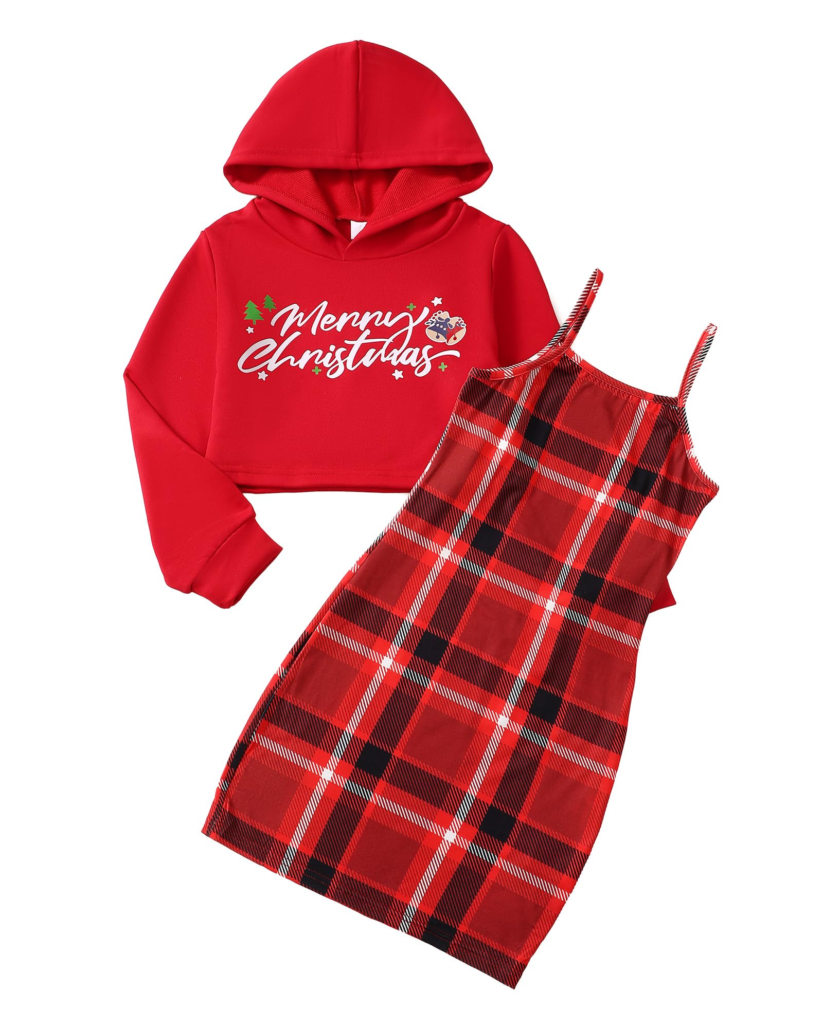 Amazon.com: YOURUIKEY Girls 2 Piece Outfits Cami Dresses Hoodie ...