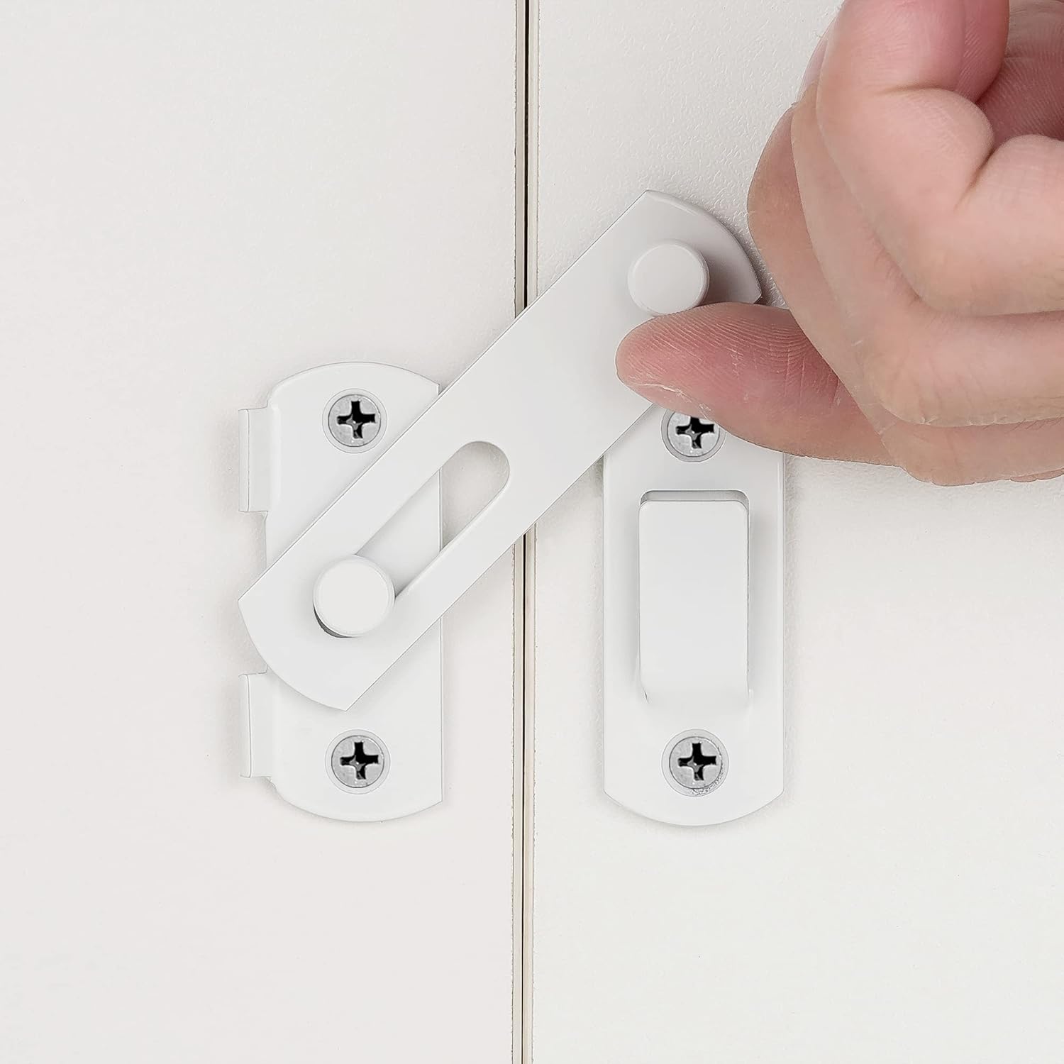 Amazon.com: INIRET 2 Packs Barn Door Latches，2.75” x 2.02” White ...