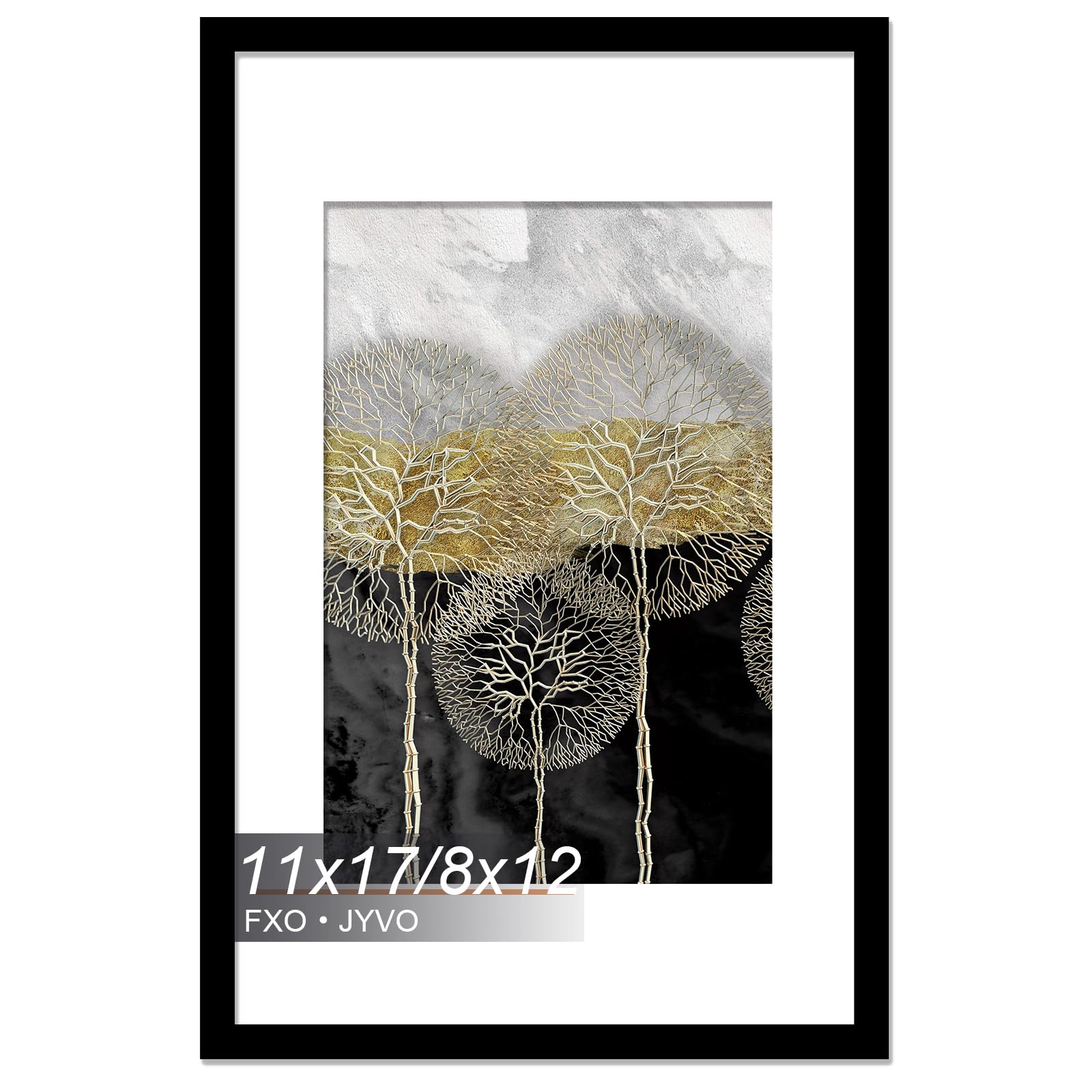 Amazon.com - Fxojyvo 11x17 Picture Frame, Display Poster 8x12 with Mat ...