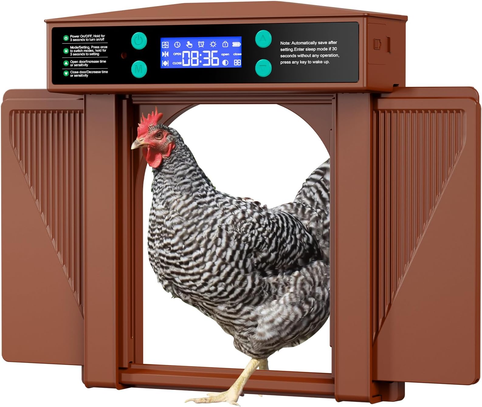 Amazon.com: Automatic Chicken Coop Door Solar Powered with Timer,Light ...