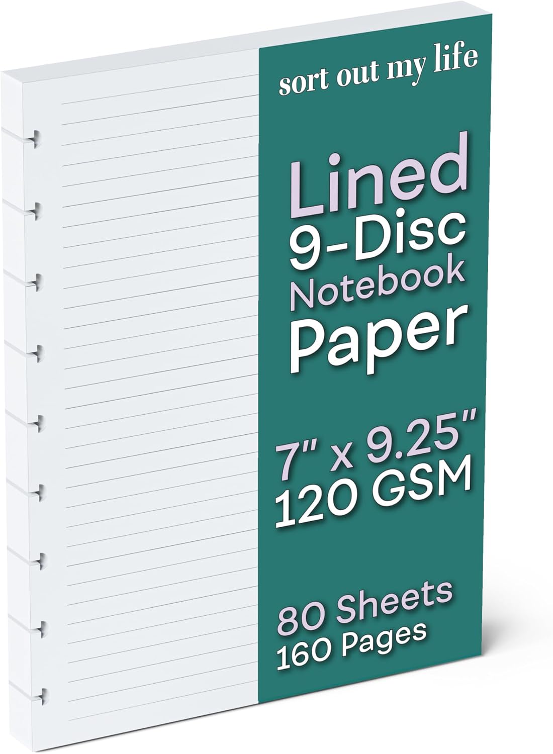 Amazon.com : Discbound Lined 120 GSM Refill Paper, 80 Sheets (160 Pages ...