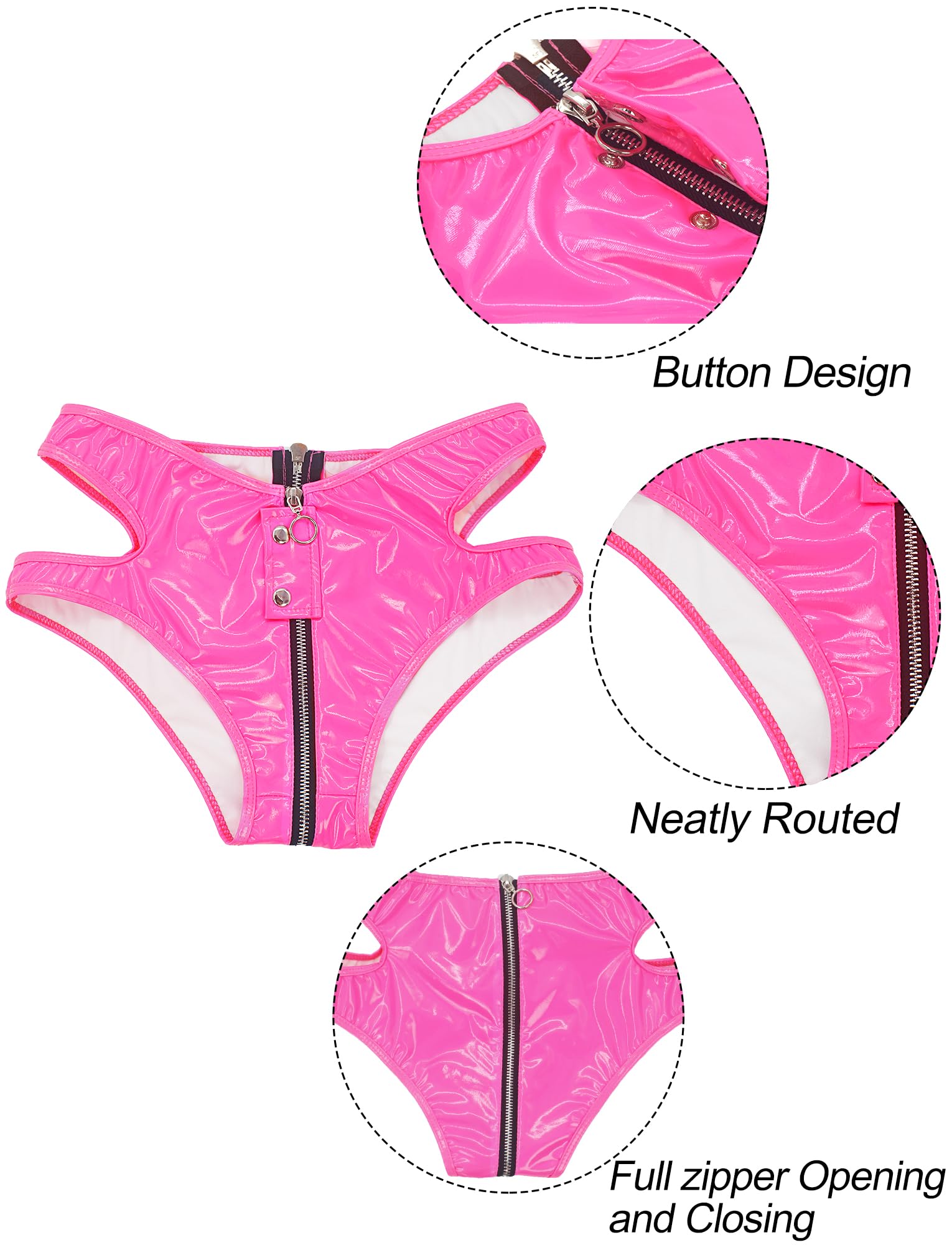Snapklik.com : Lose Rise PU Leather Mini Shorts Zipper Crotch Hot Pants ...