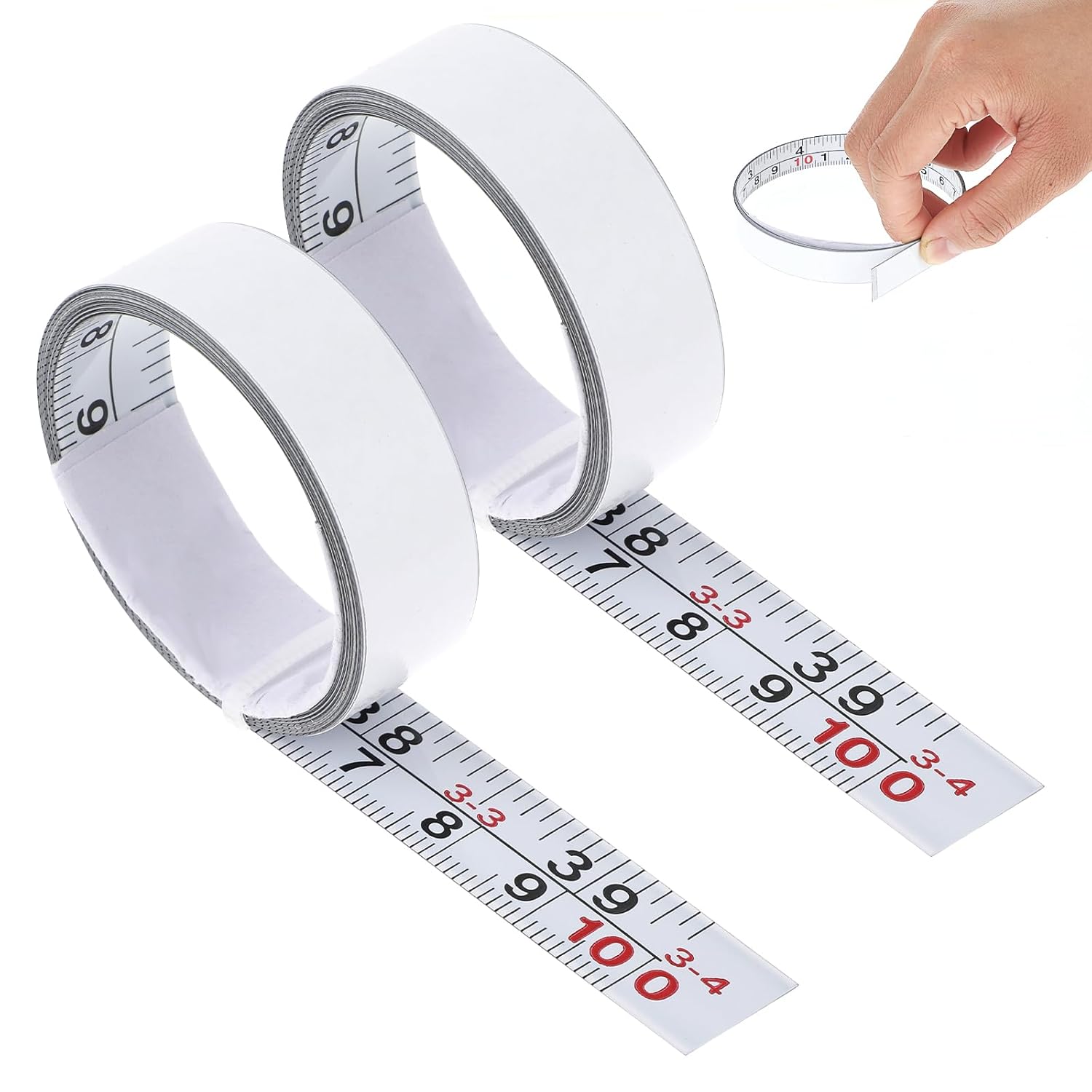 Giantree 2 Pcs Steel Self-Adhesive Measuring Tape, Imperial and Metric ...