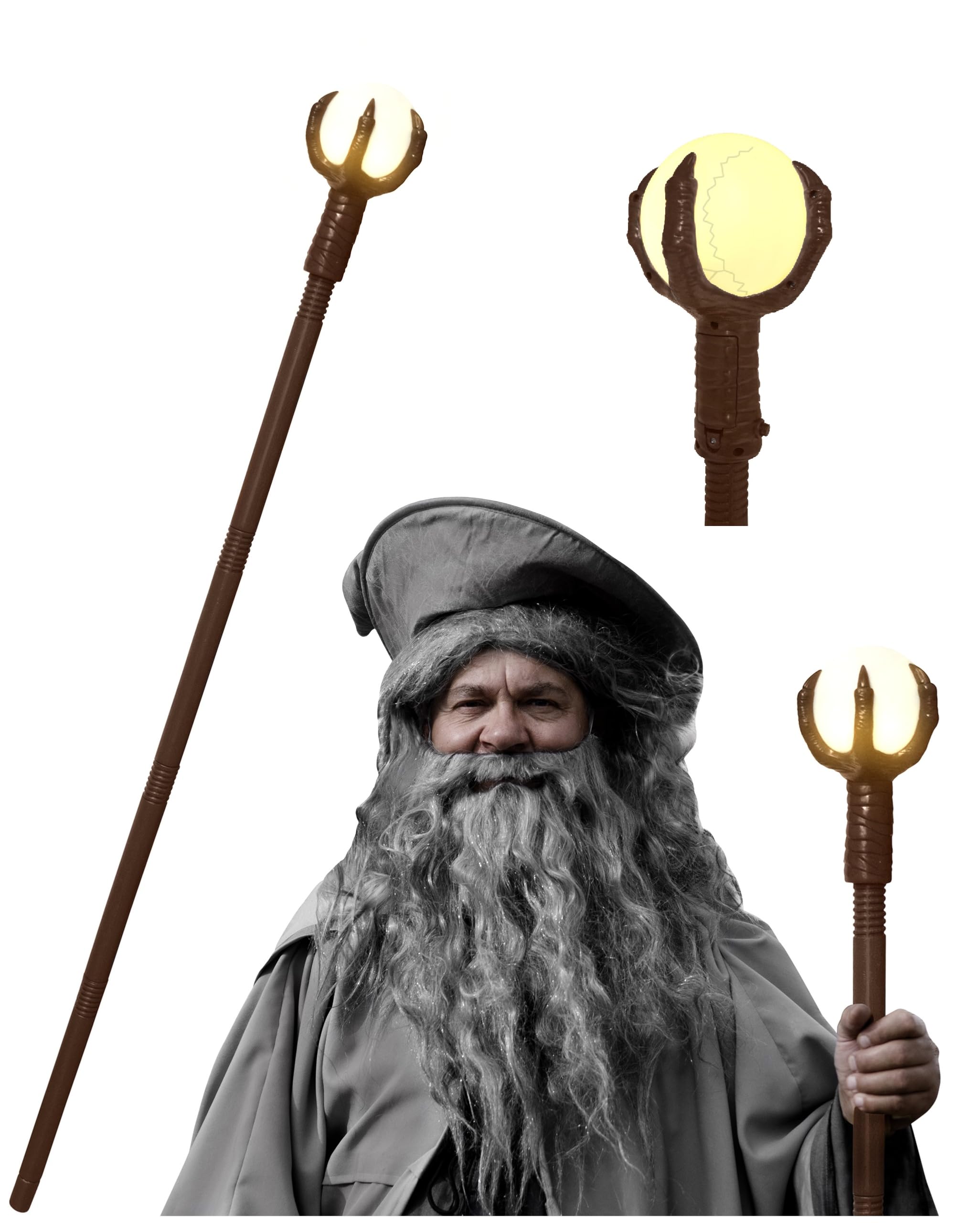 Amazon.com: Nicky Bigs Novelties Warlock Light Up Wizard Staff Wand ...