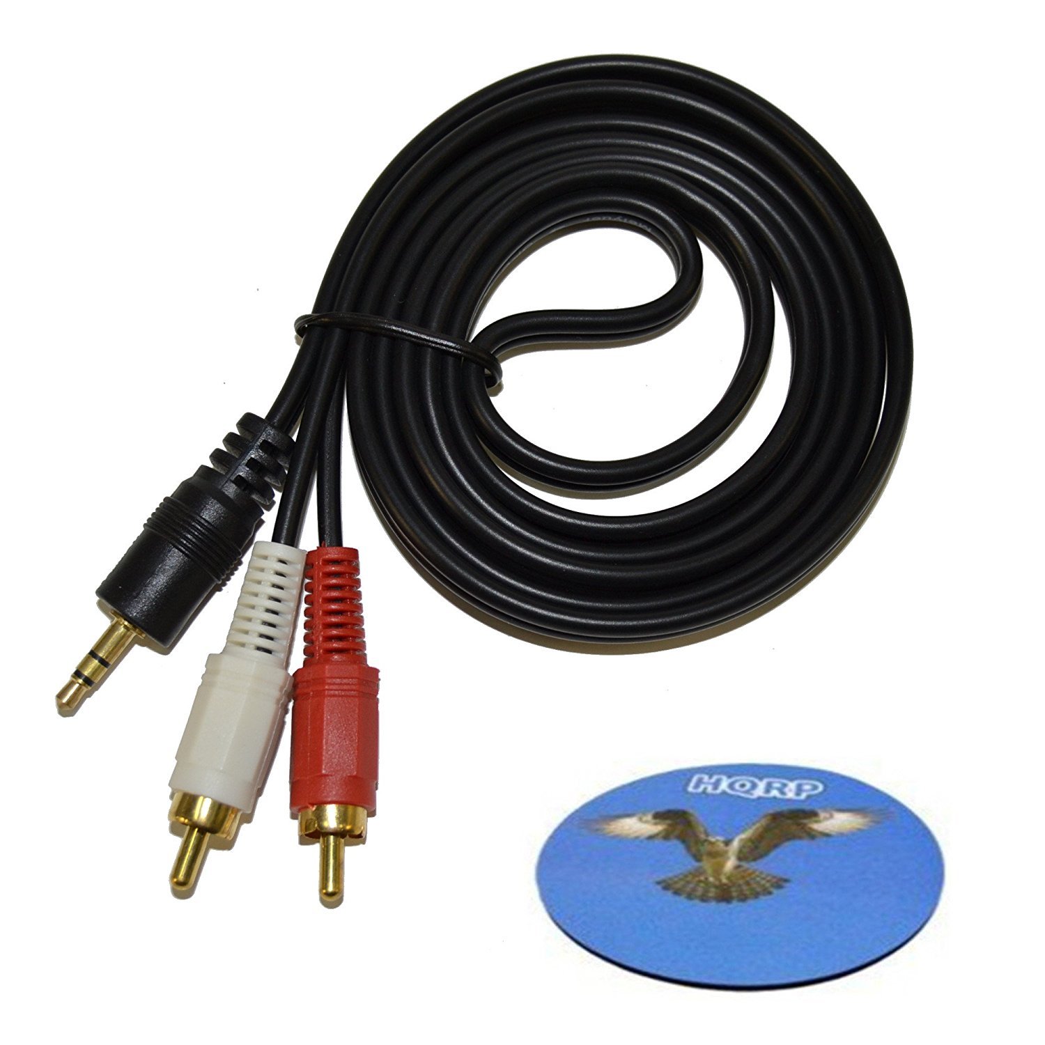 Amazon.com: HQRP 5ft Audio Stereo Y Cable Splitter 1-Mini Plug to 2 RCA ...