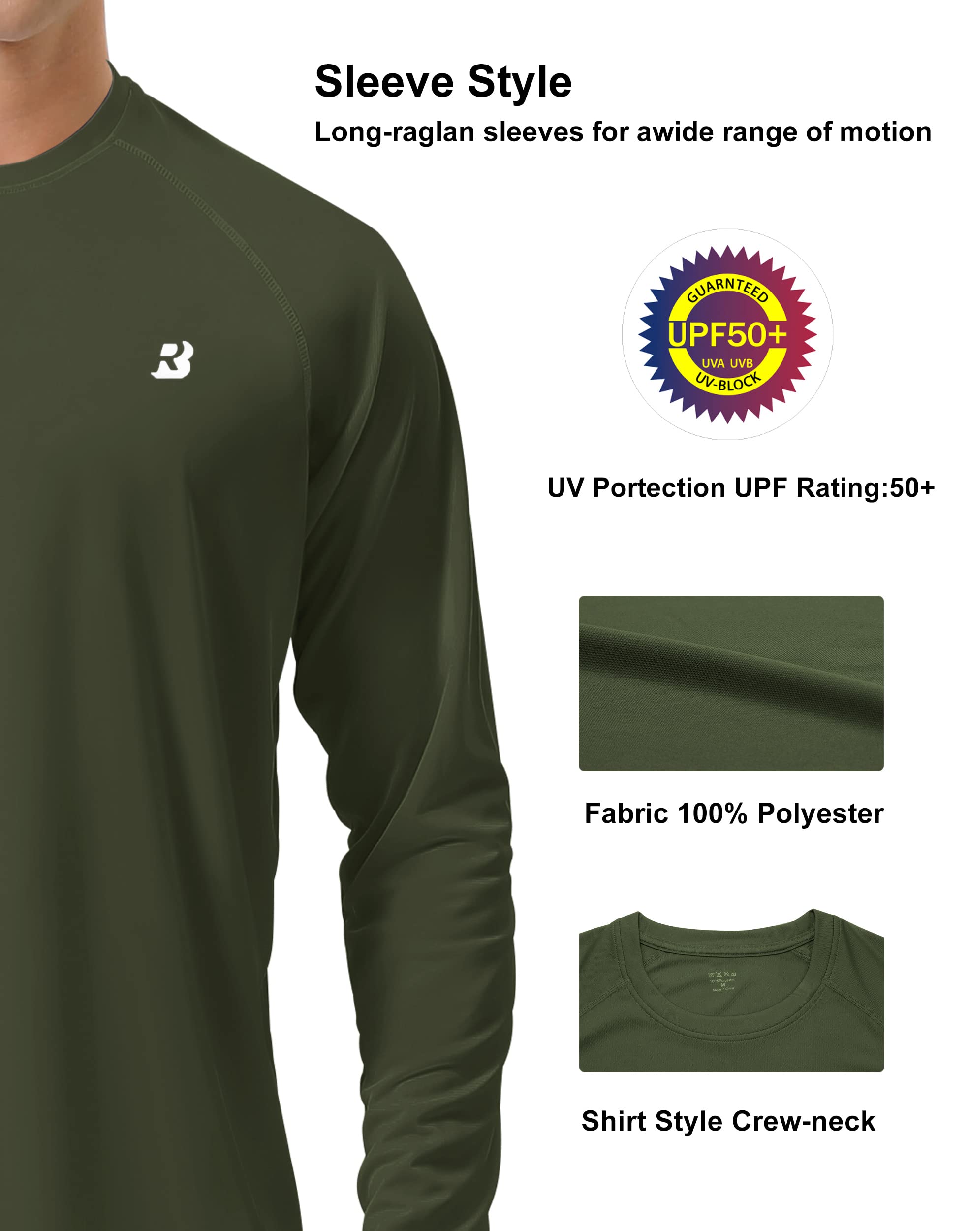 Snapklik.com : Mens UPF 50+ UV Sun Protection Shirts Outdoor Long ...