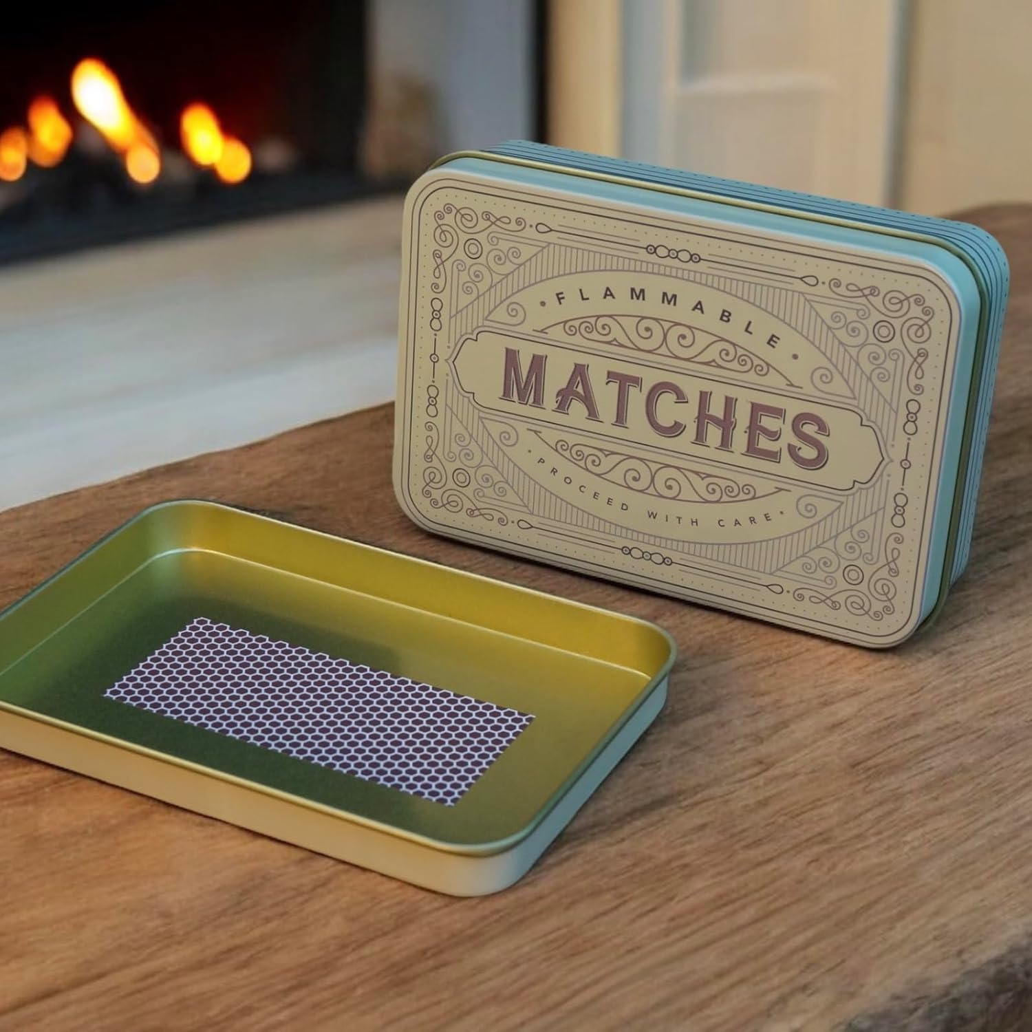 TINIT Matches Tin - Match Storage Box Metal Tin Matchbox Holder Candle ...