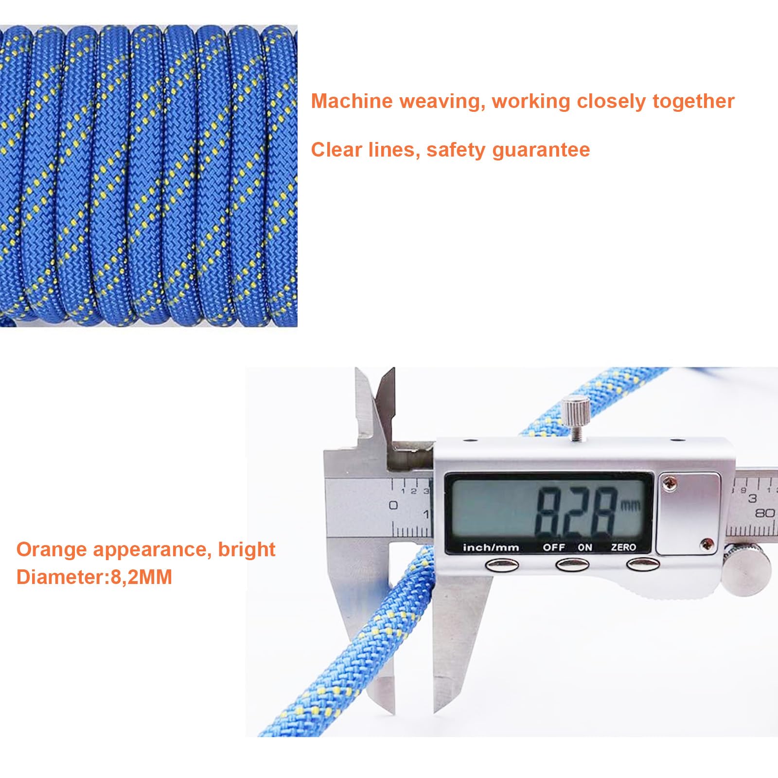 Gangying Outdoor Climbing Rope Diameter 8mm Outdoor Static Rock ...