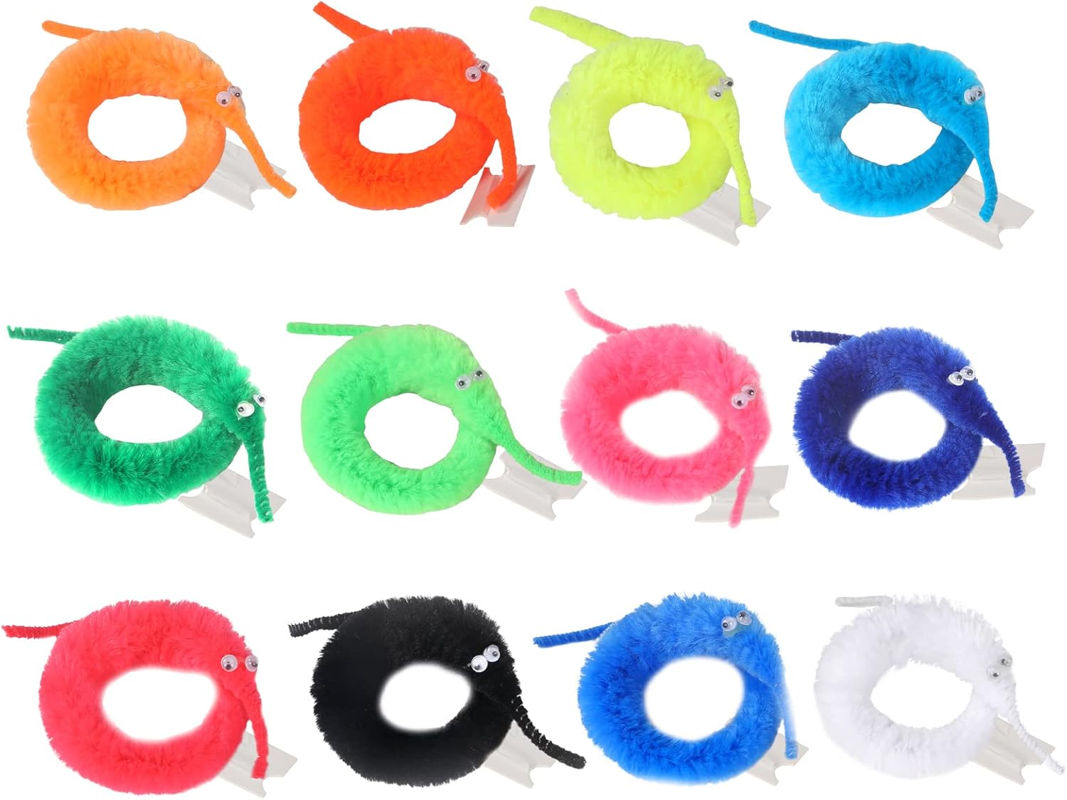 Amazon.com: KOOCHI 24 PCS Magic Worms Wiggly Worms Twisty Fuzzy Worm ...