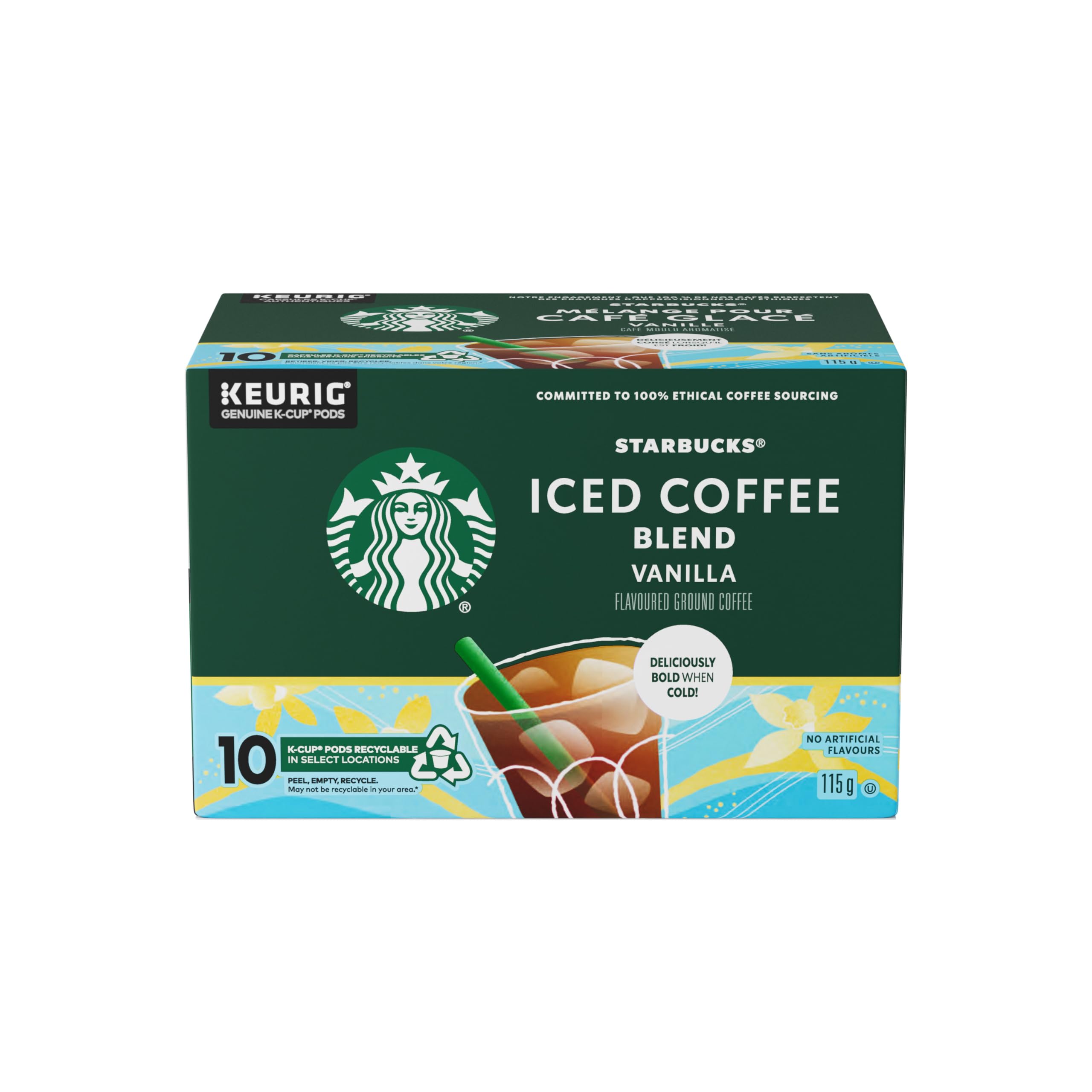 Starbucks Vanilla Naturally Flavoured Iced Coffee Blend, K-Cups, Cold ...