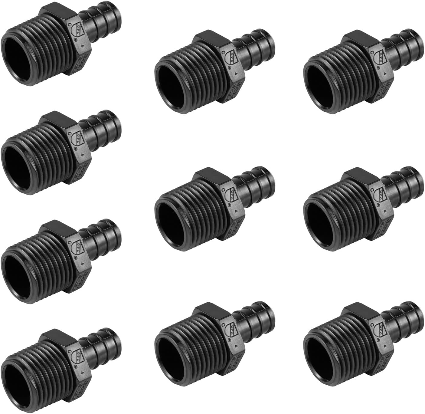 Amazon.com: 10-Pack EFIELD Poly PPSU Barb Crimp Pex Fitting 1/2" Pex X ...